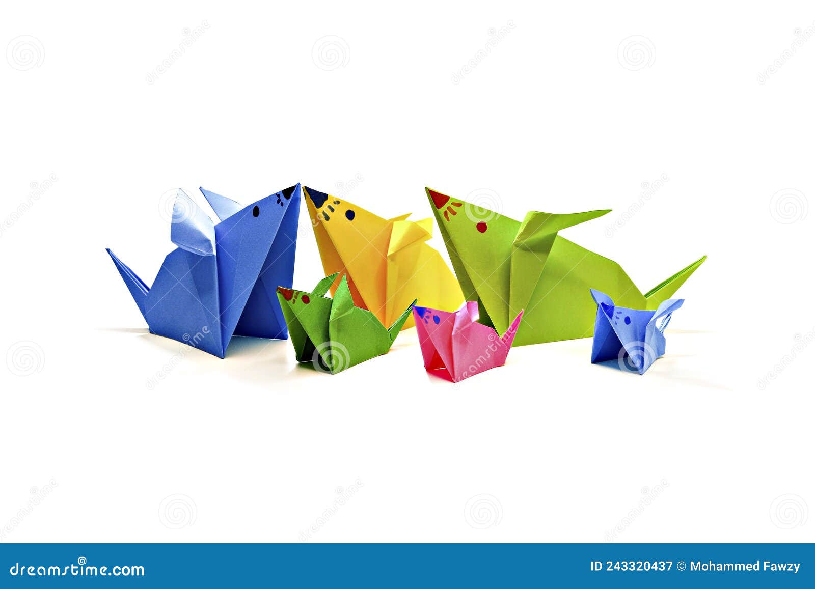 Origami Mouse on the White Background Stock Image - Image of gray ...