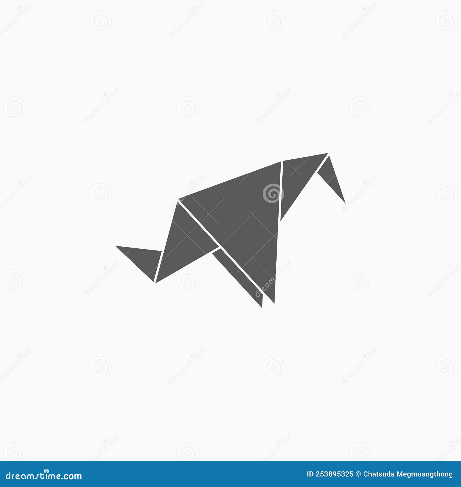 Origami Paper Bird Icon, Origami, Bird, Fly, Gift Stock Vector ...
