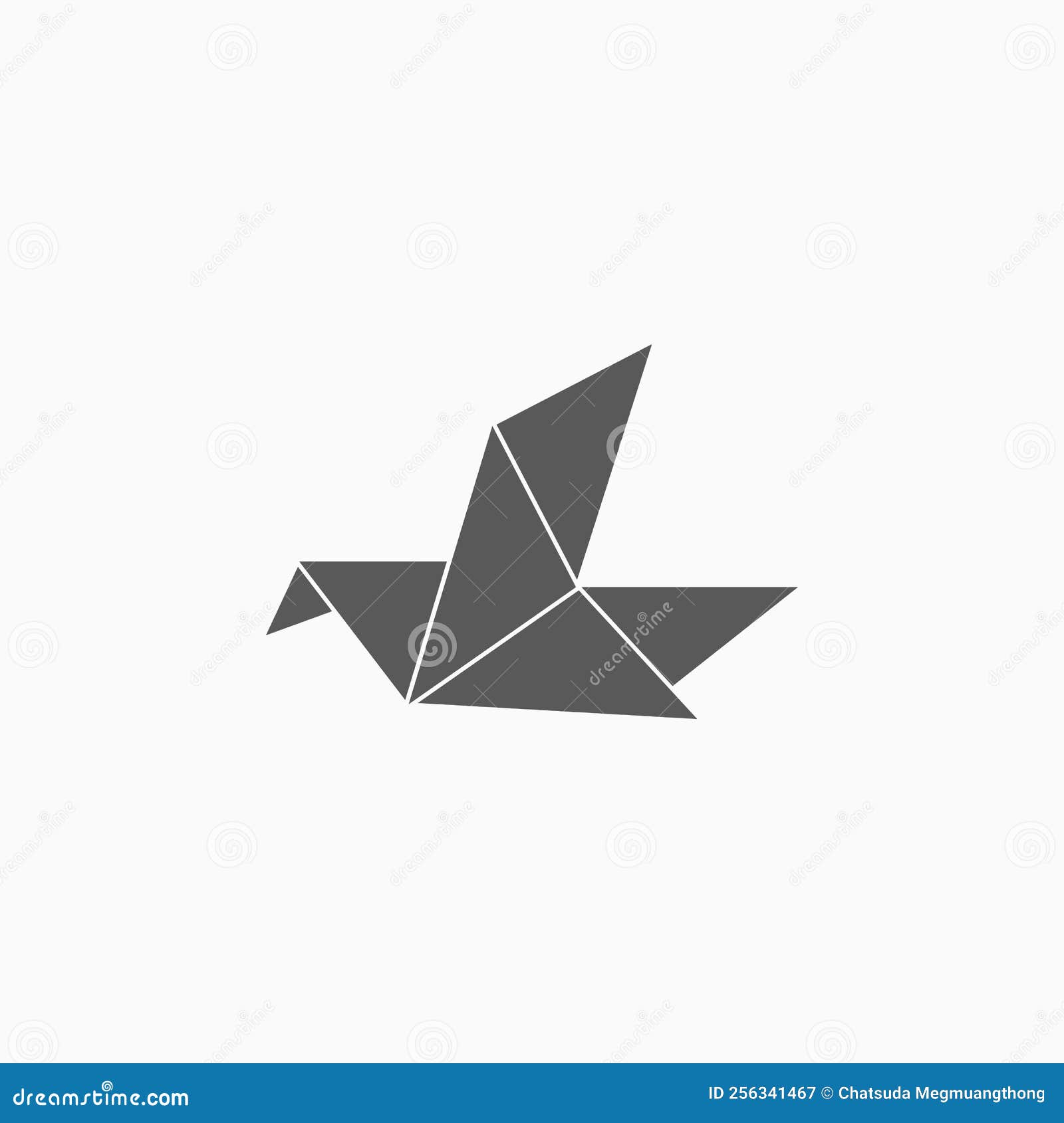Origami Paper Bird Icon, Origami, Bird, Fly, Gift Stock Vector ...