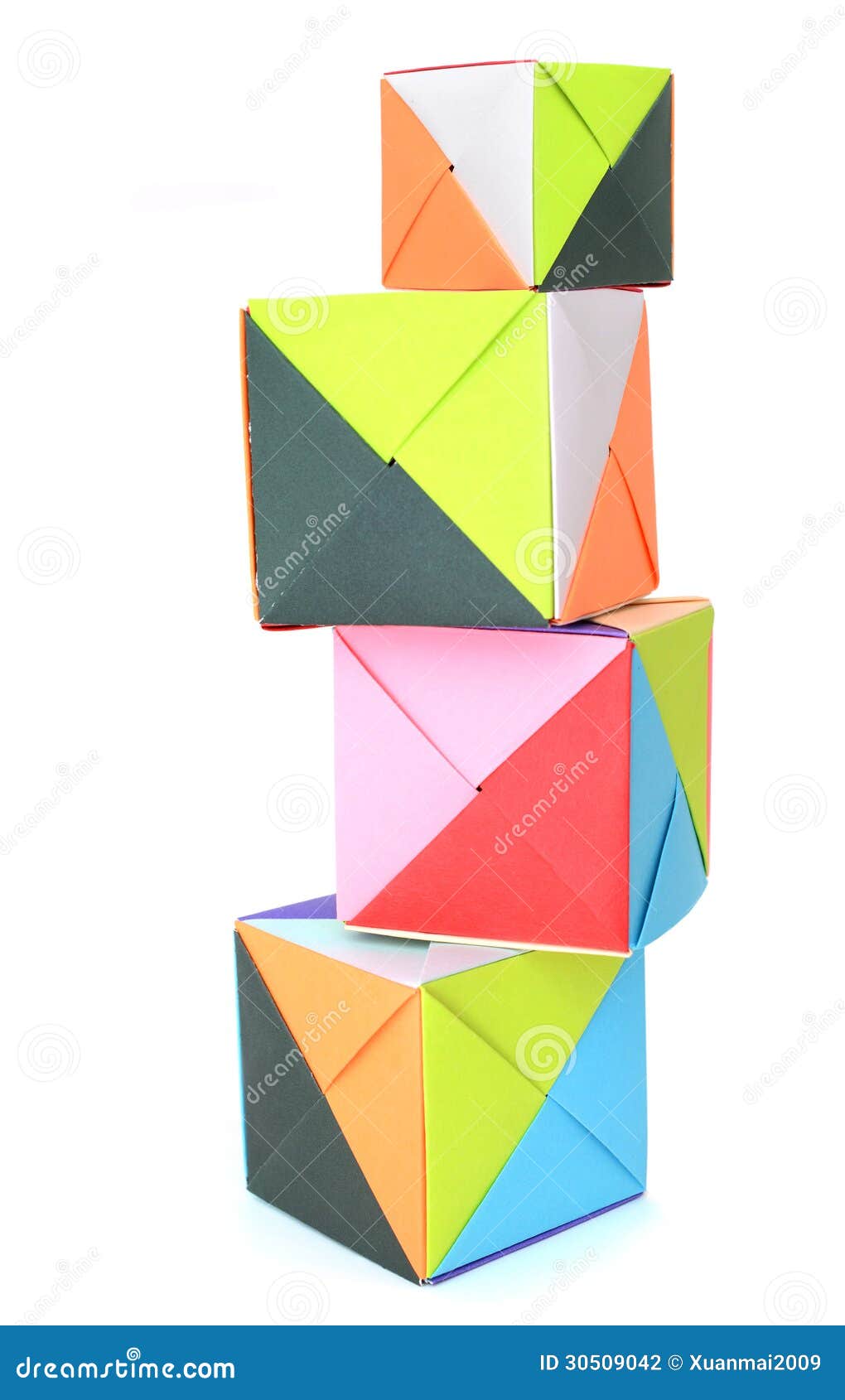 Origami paper blocks stock photo. Image of child, green - 30509042