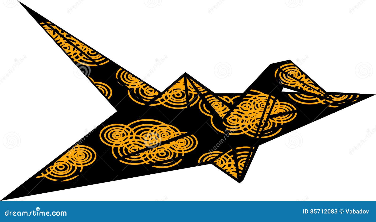 Origami Paper Crane Vector Illustration Stock Vector - Illustration of ...