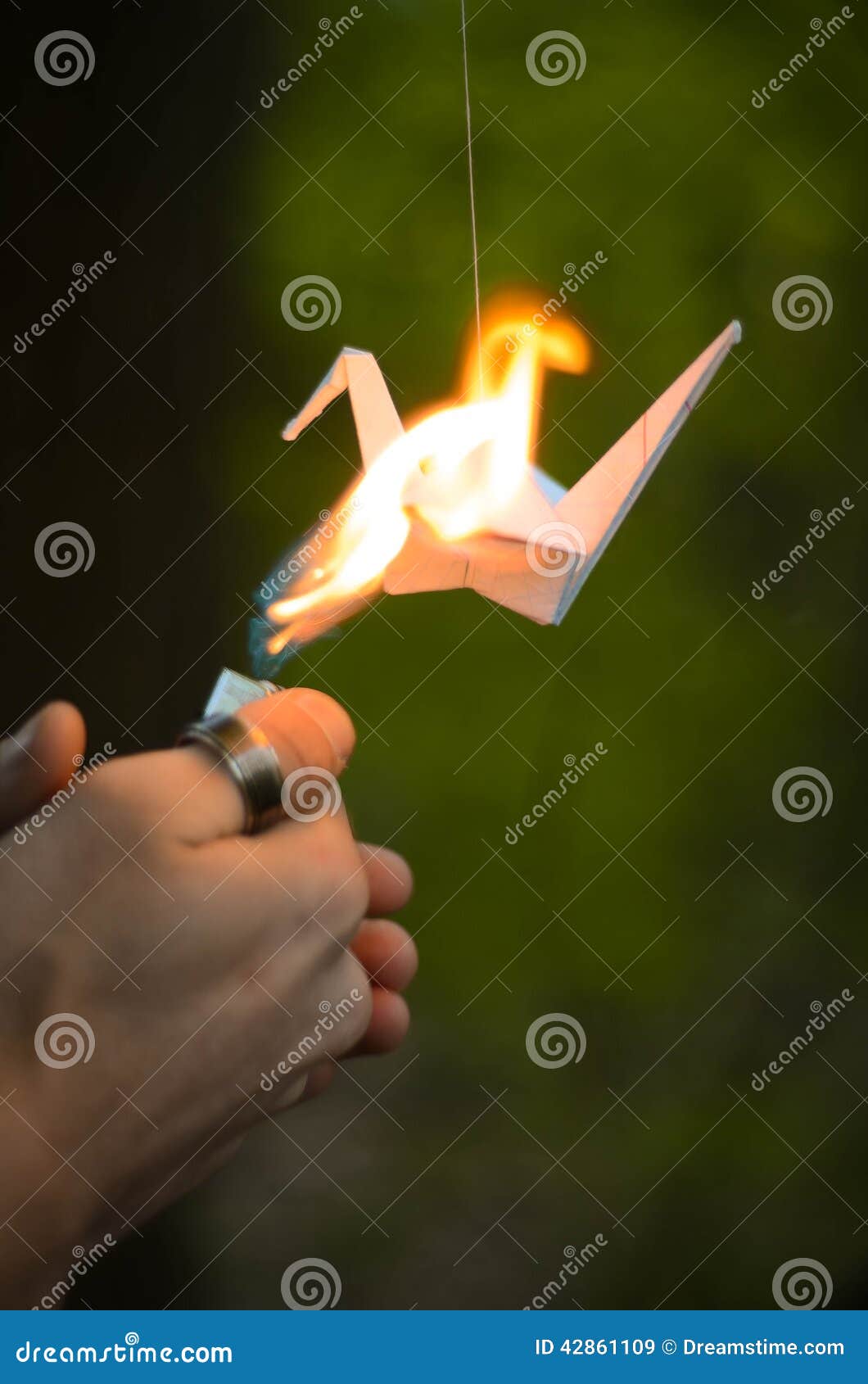 Origami stock image. Image of fire, summer, burning, hand - 42861109