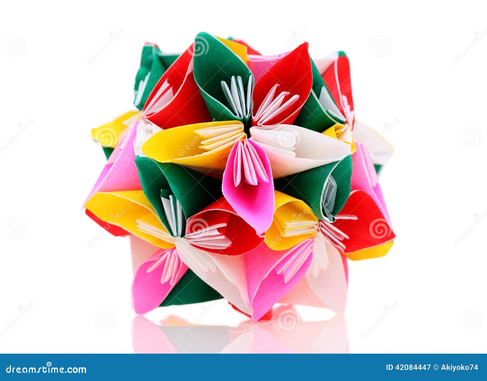 Origami paper flower stock image. Image of folded, happy - 42084447