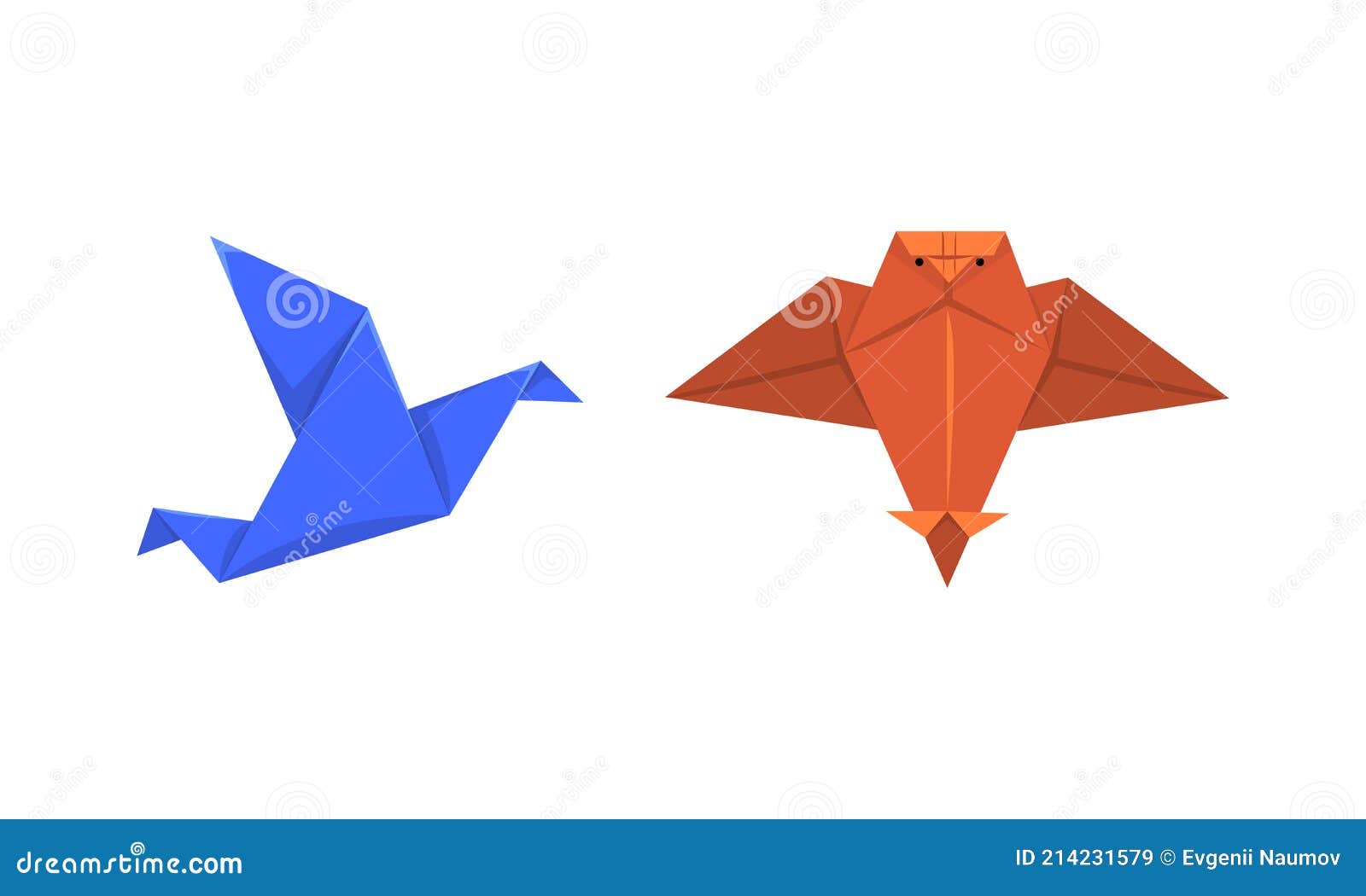 Origami or Paper Folding with Sculpture and Figures Made of Flat Square ...