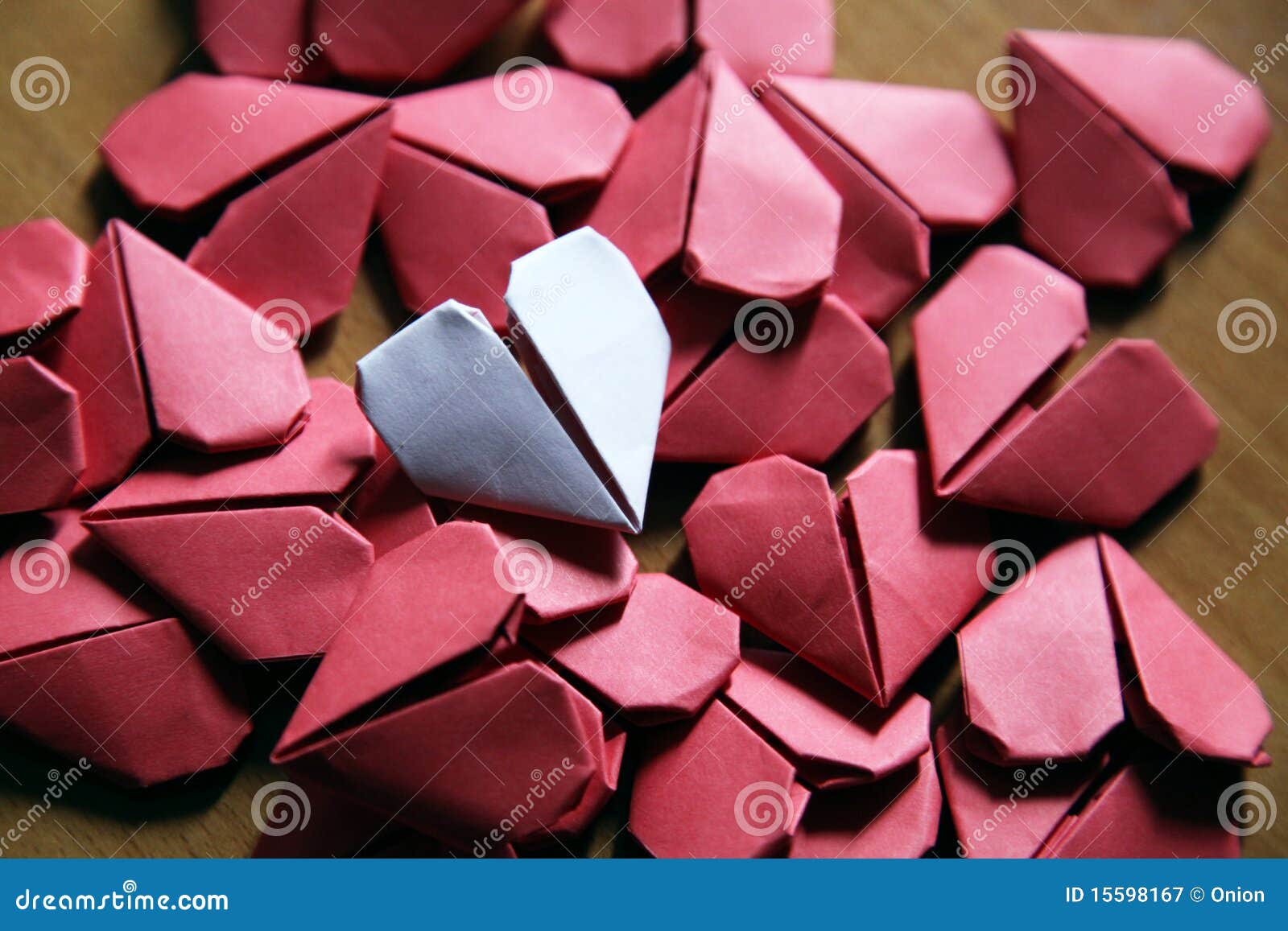 Origami paper hearts stock image. Image of paper, hearts - 15598167