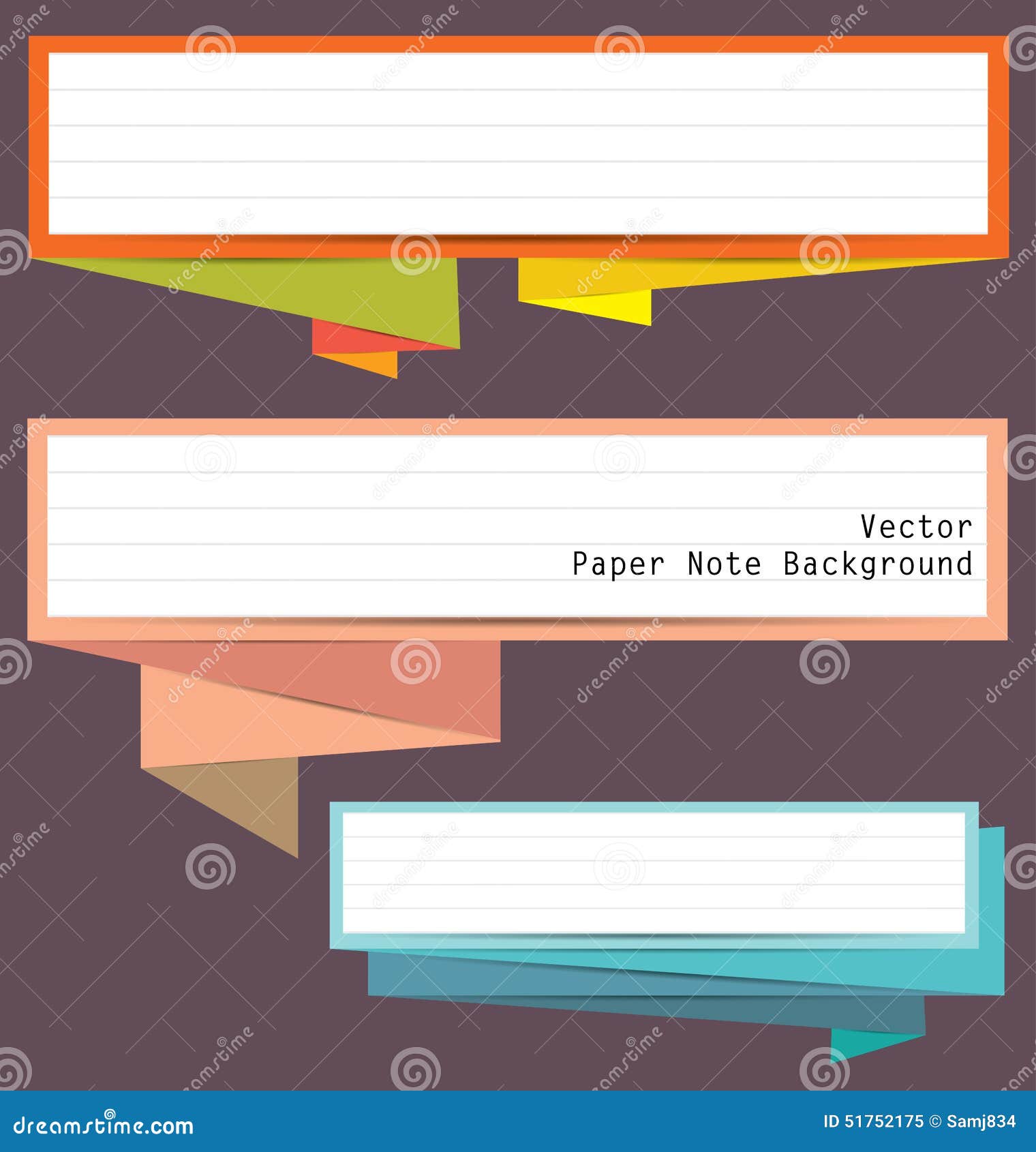 Origami Paper Note Banner stock vector. Illustration of plan - 51752175