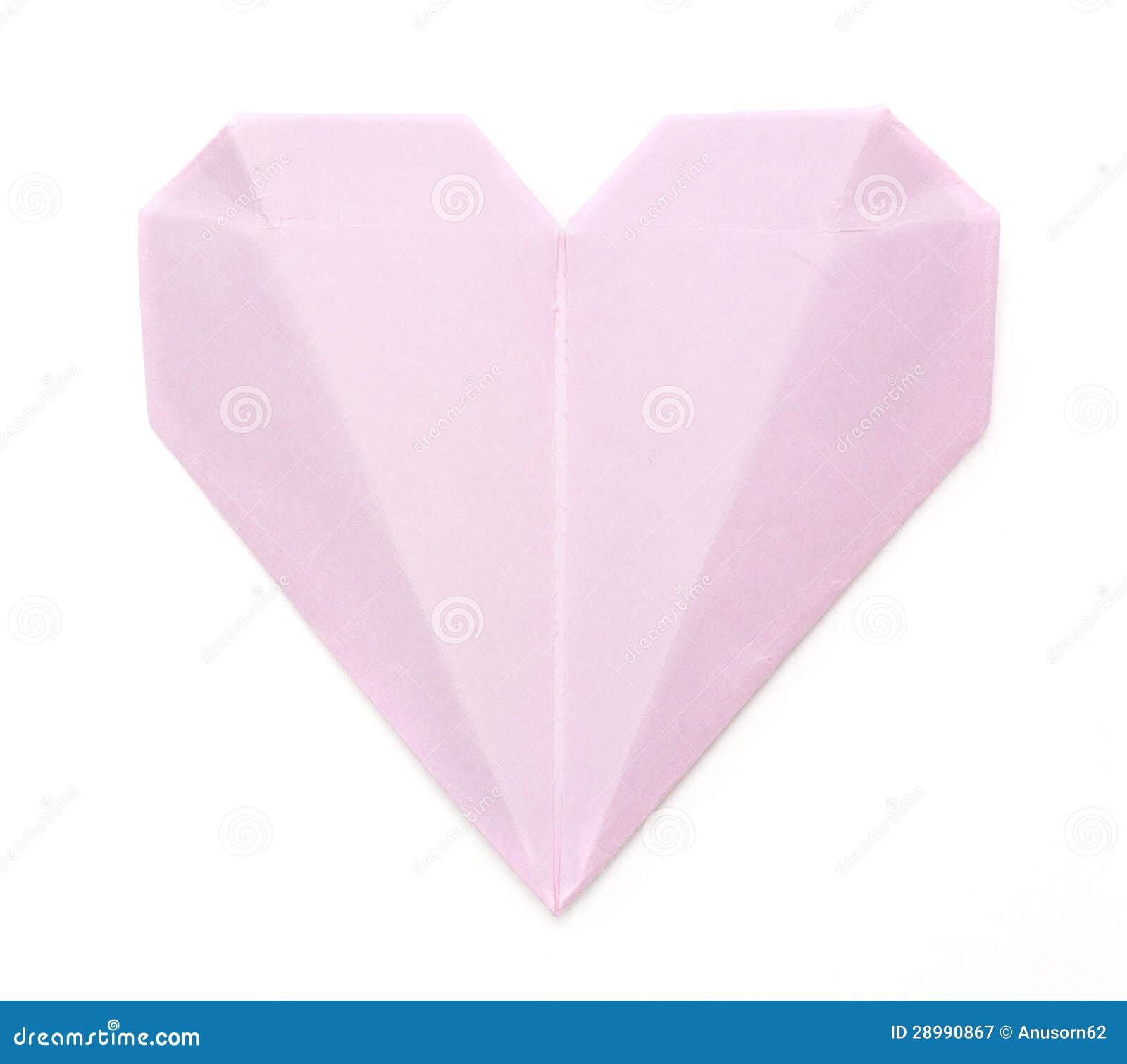 Origami paper pink heart stock image. Image of love, shiny - 28990867