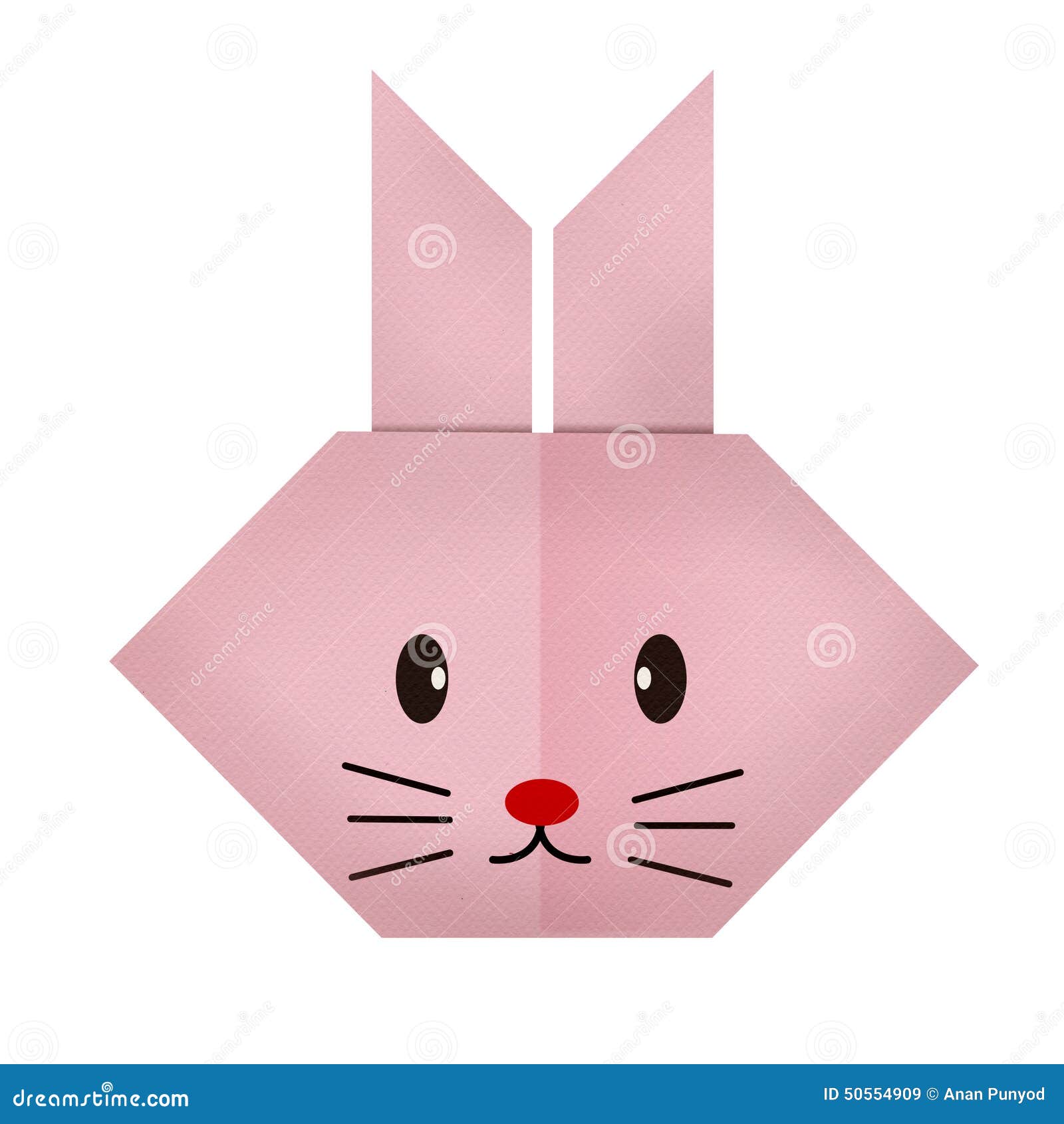 Origami Paper a Rabbit (face) Stock Image - Image of nature, rabbit ...