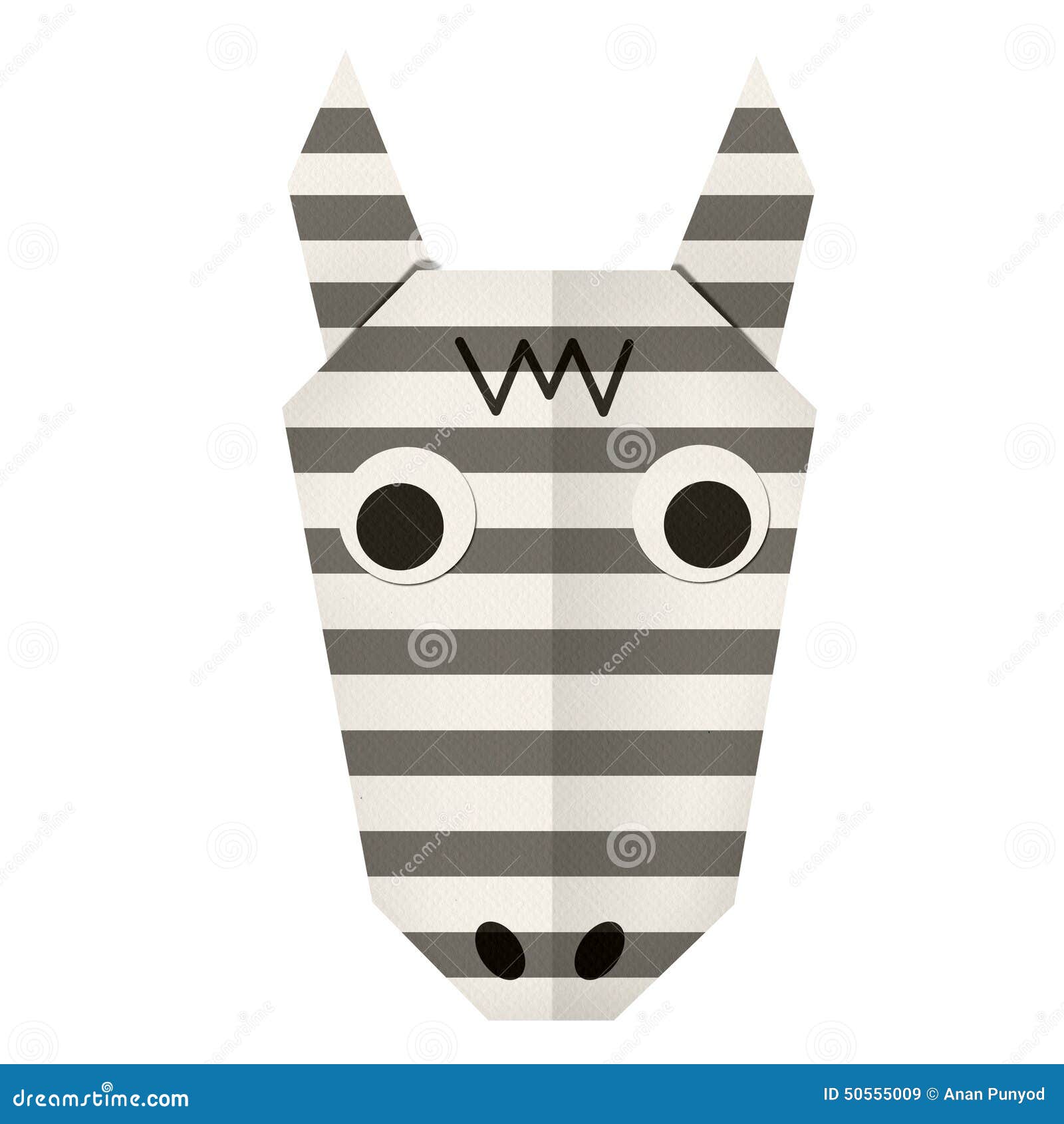 Origami Paper a Zebra (face) Stock Image - Image of origami, animal ...