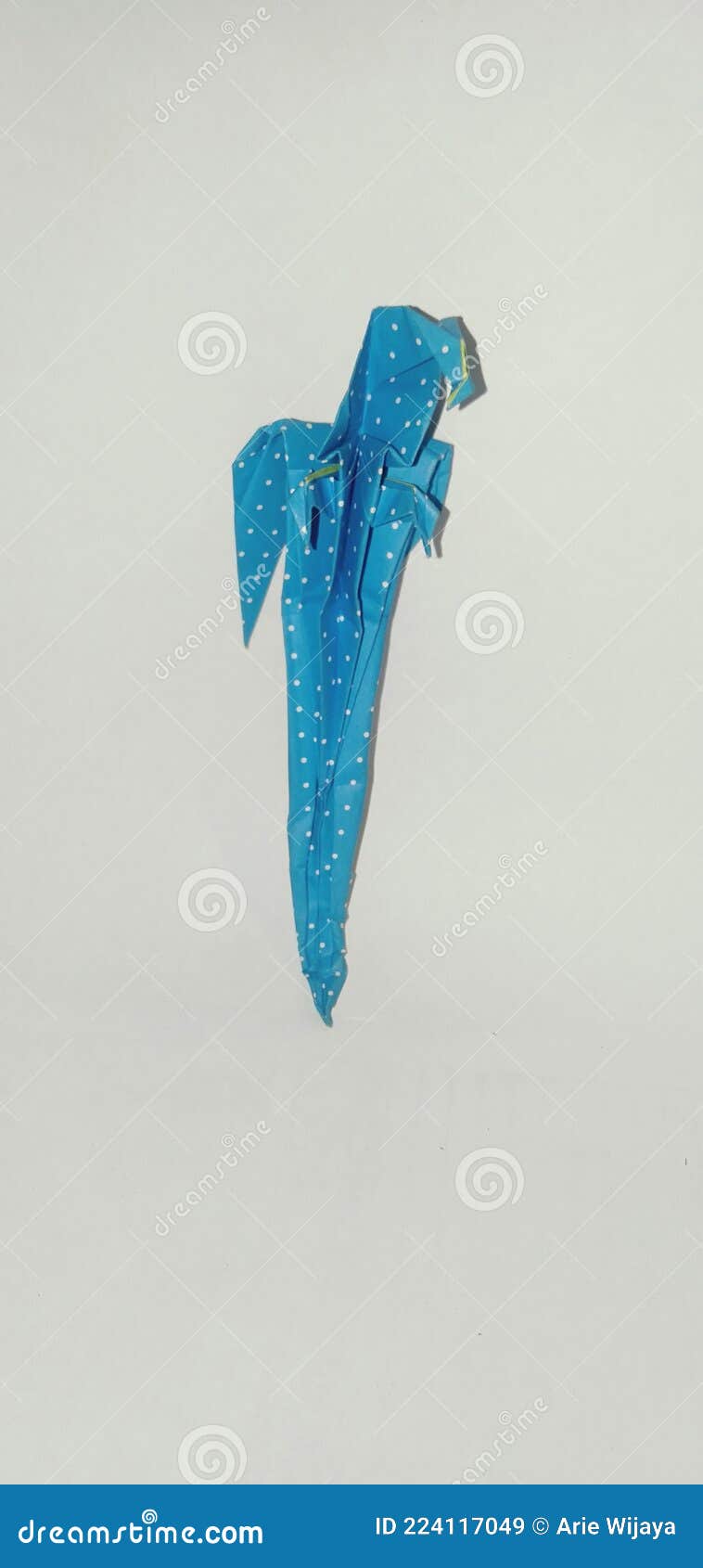 Origami Parrot Bird Created by Children, from the Side Angle Stock ...