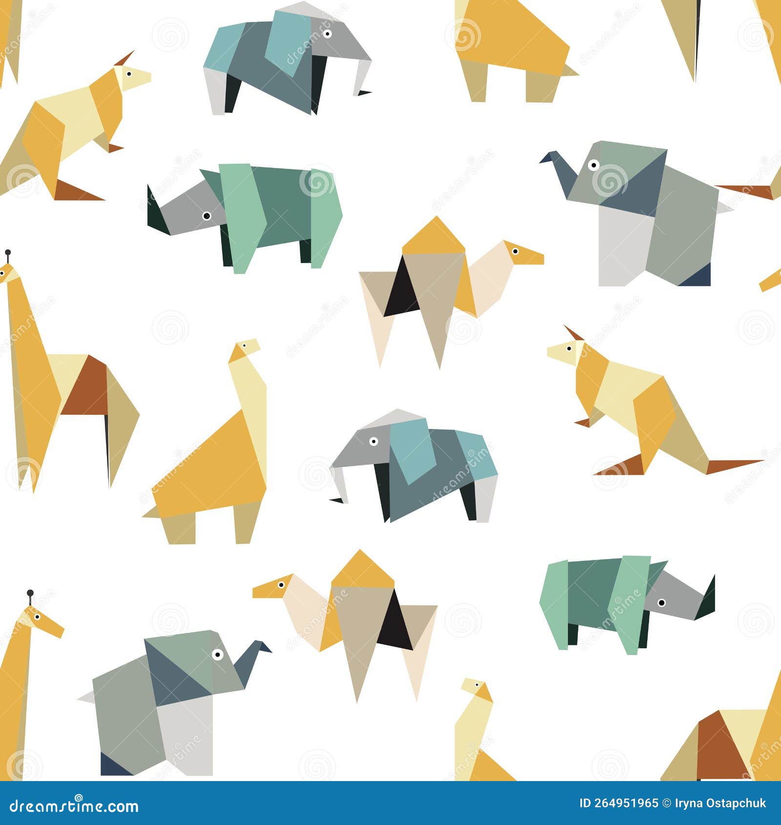 Origami Pattern stock vector. Illustration of paper - 264951965