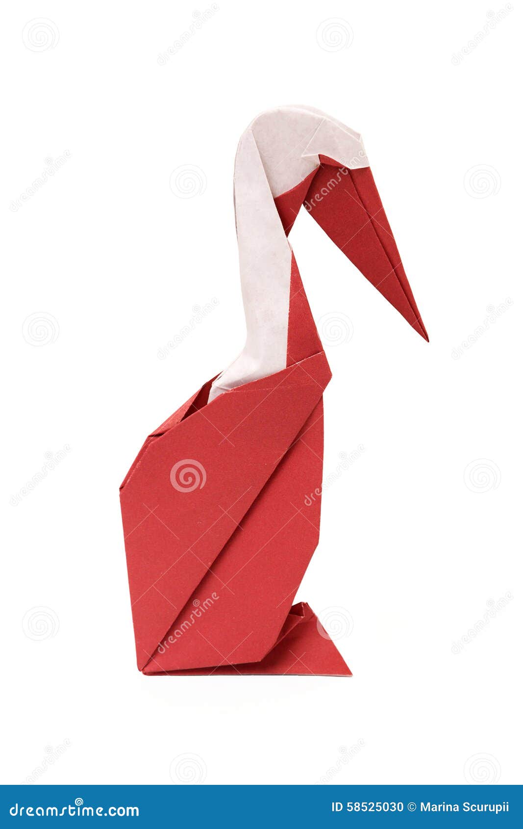 Origami pelican stock photo. Image of tranquil, animals - 58525030