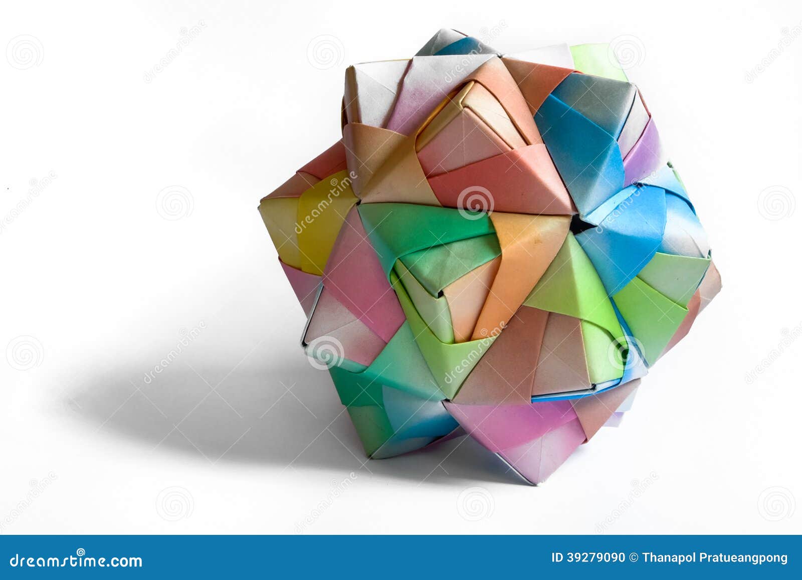 Origami polygon stock photo. Image of isolate, fold, paper - 39279090