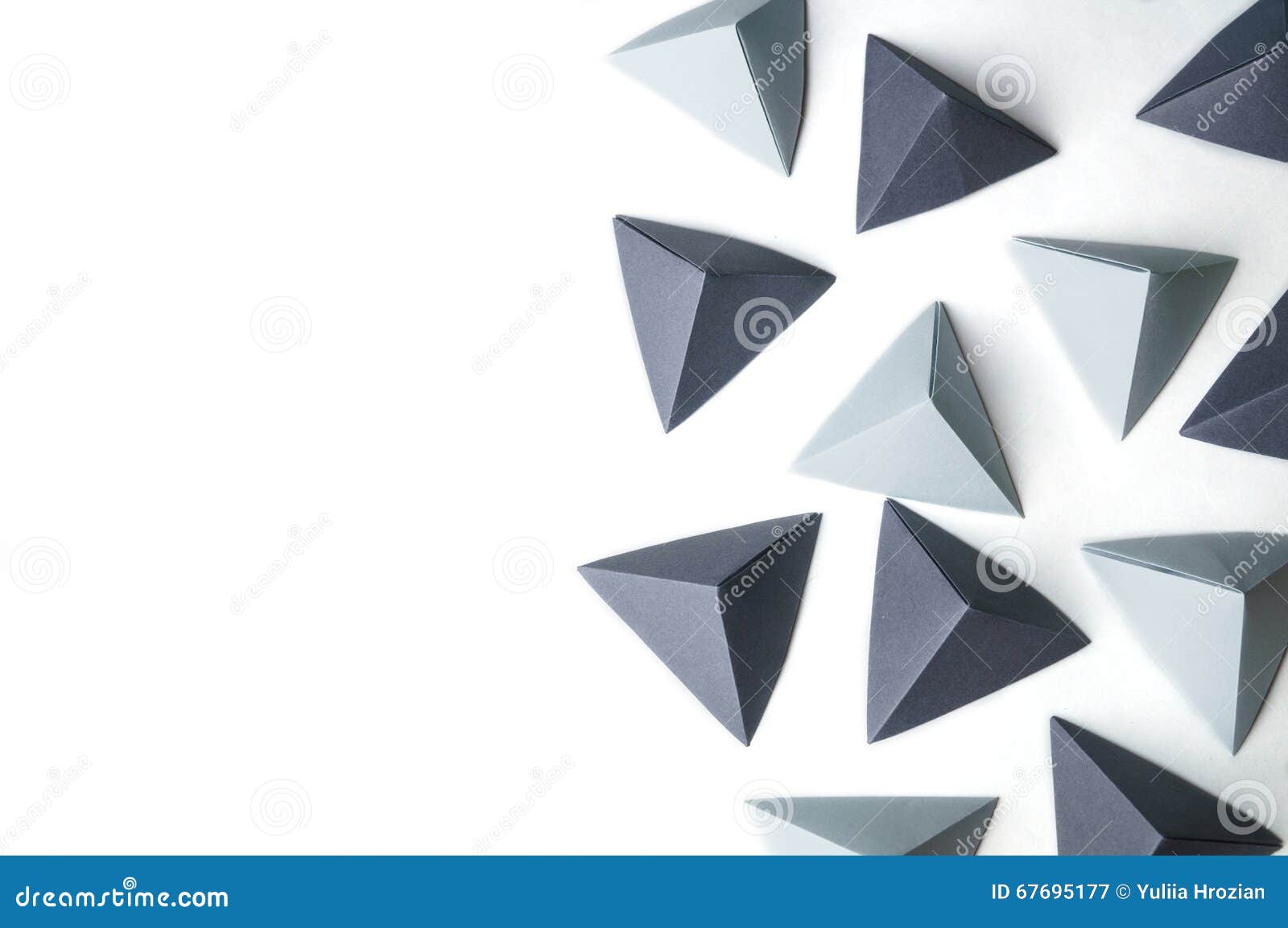 Origami Pyramids Abstract Background Stock Image - Image of background ...