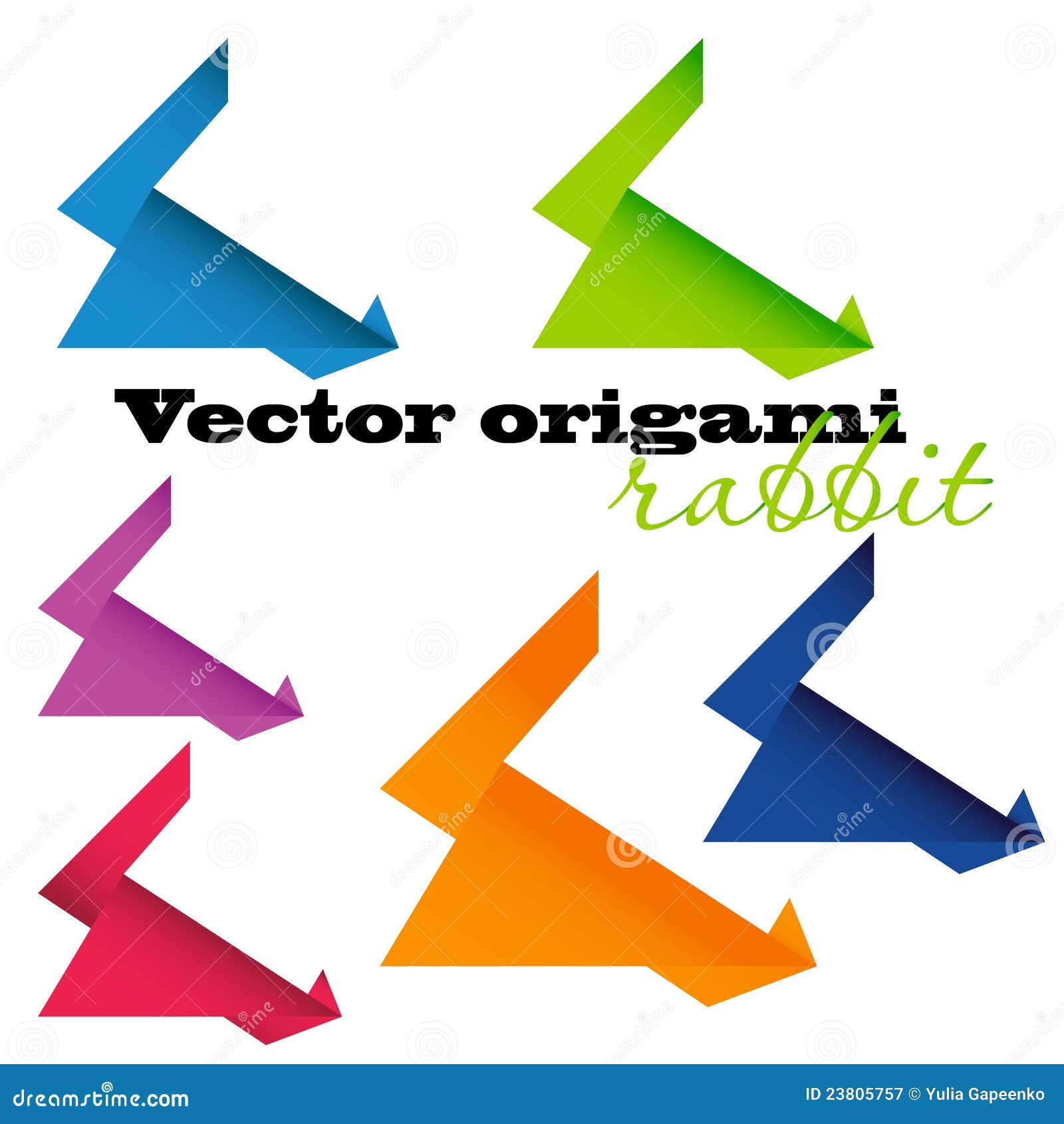 Origami Rabbit Recycled Papercraft Stock Photography | CartoonDealer ...