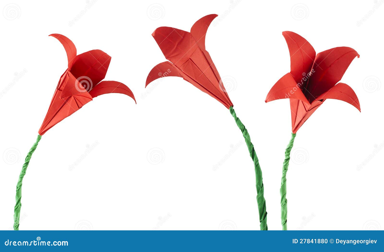 Origami Red Flower White Isolated Stock Illustrations – 365 Origami Red ...