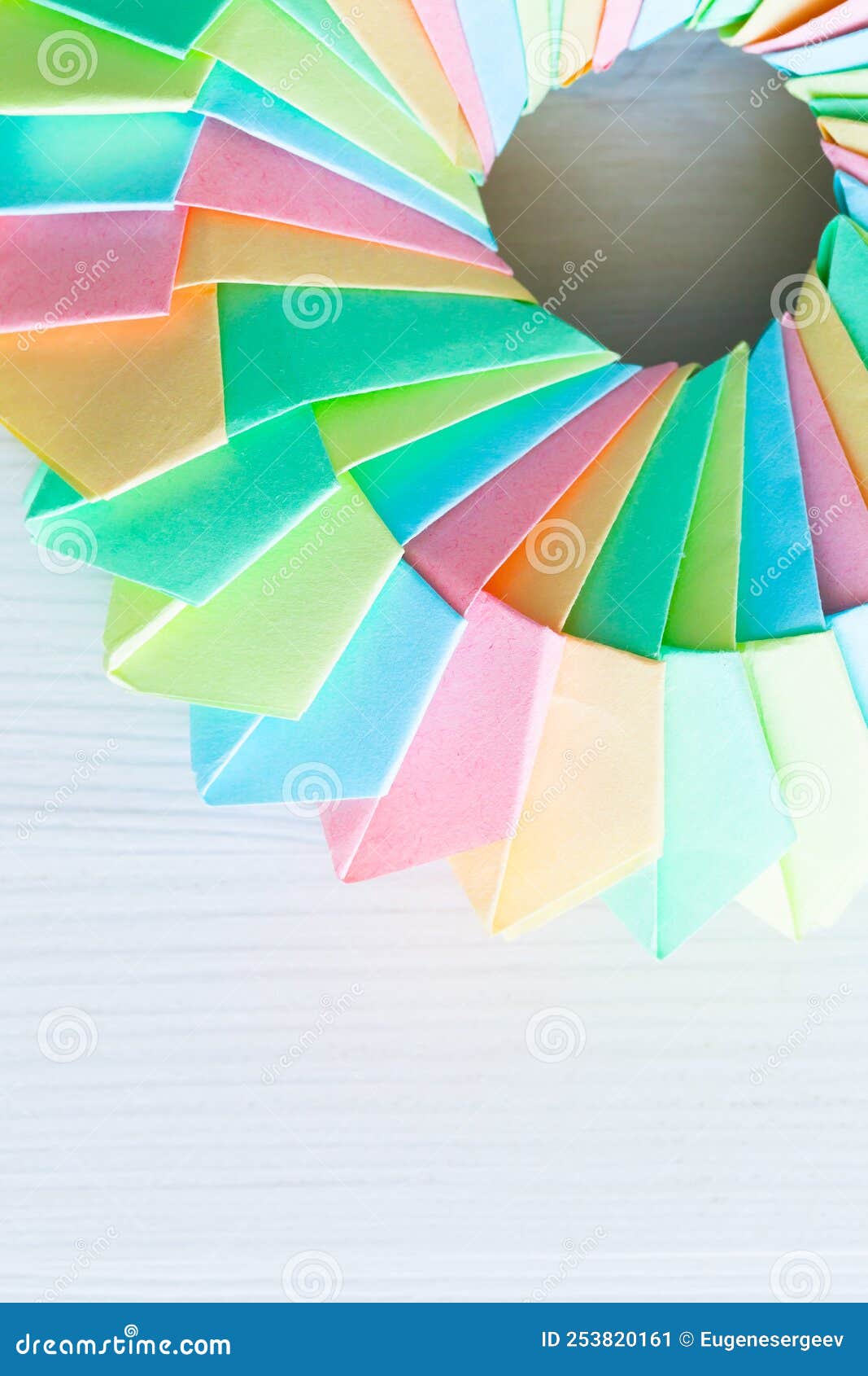 Origami Ring, Top View. Abstract Parametric Structure Stock Image ...