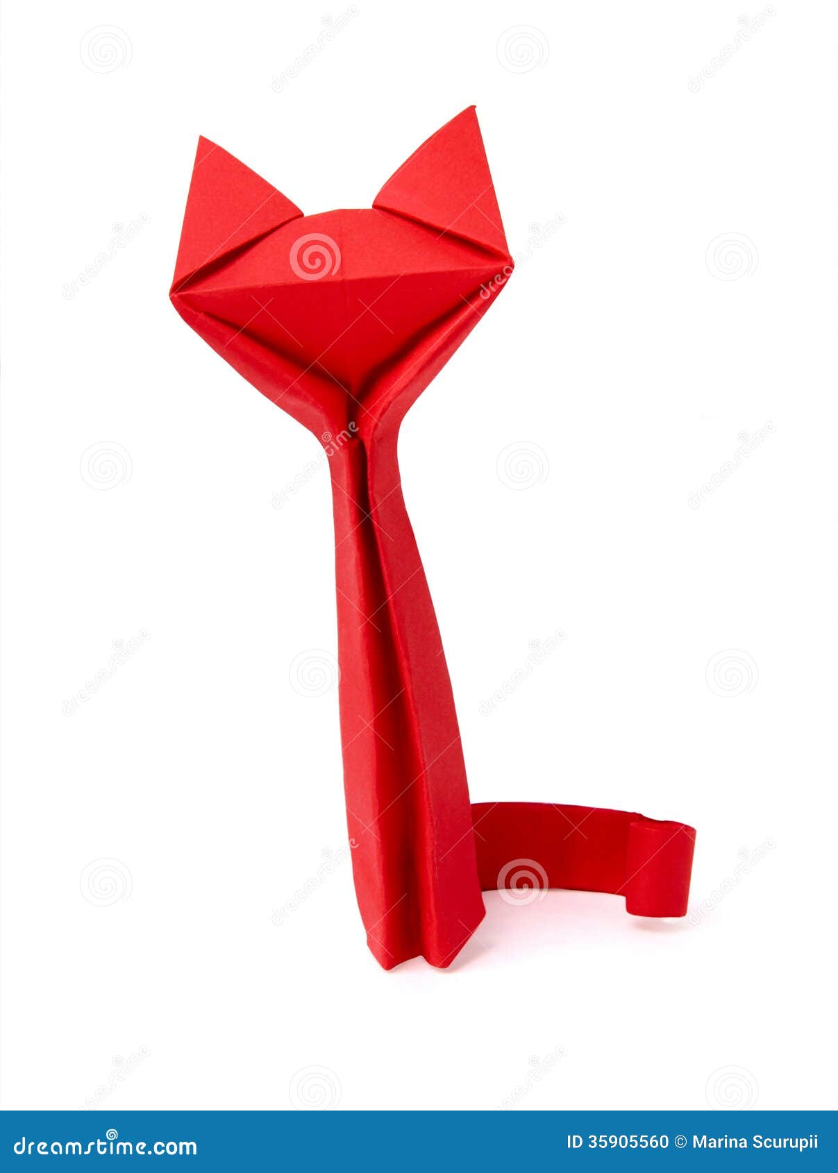 Origami rode kat stock foto. Image of zoogdier, schot - 35905560