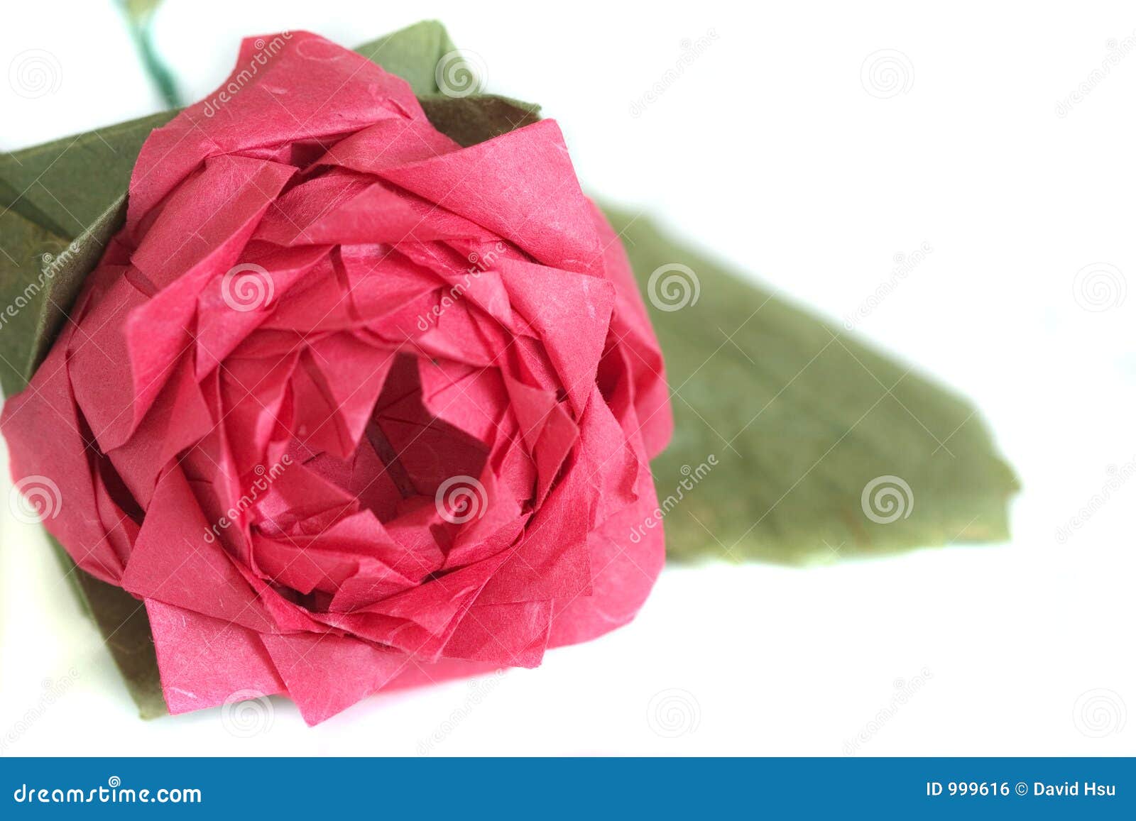 Origami Rose Flower By Recycle Papercraft Royalty-Free Stock ...