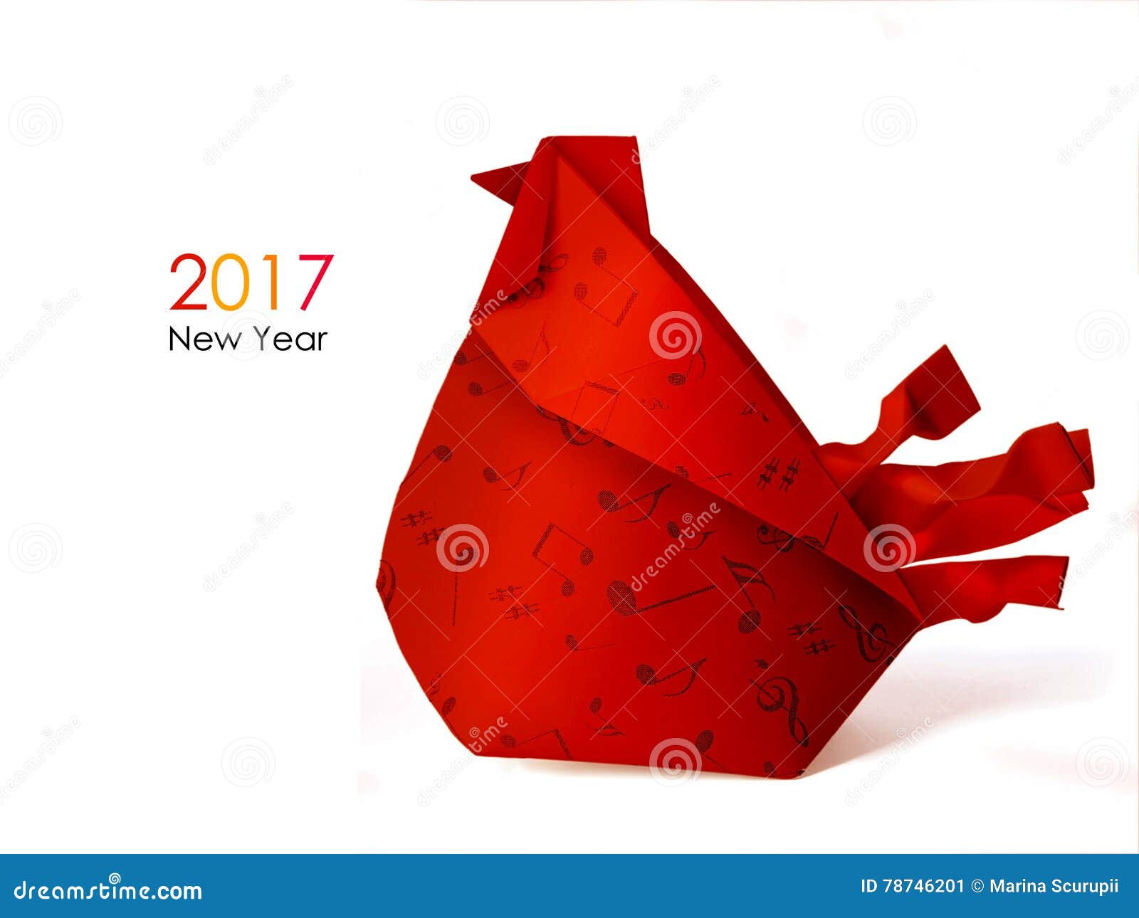 Origami rossi del gallo immagine stock. Immagine di origami - 78746201