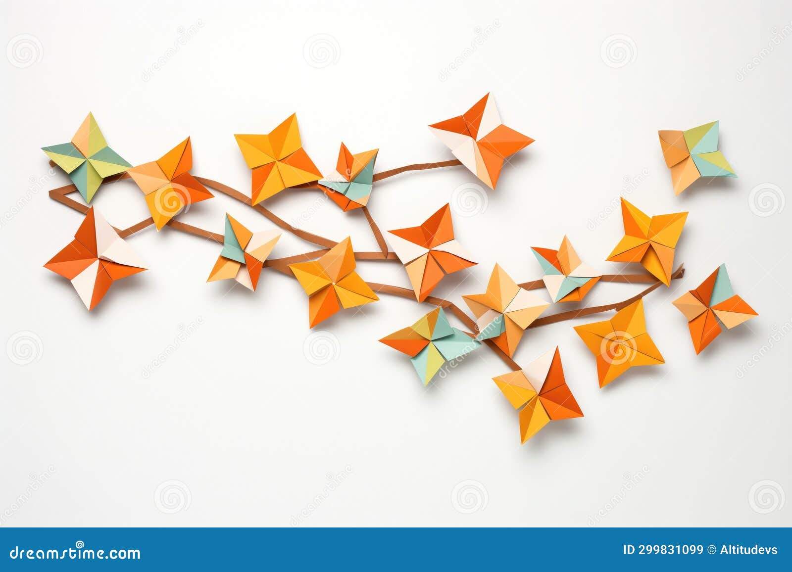 An Origami Sequence Portraying Mathematical Order Stock Illustration ...