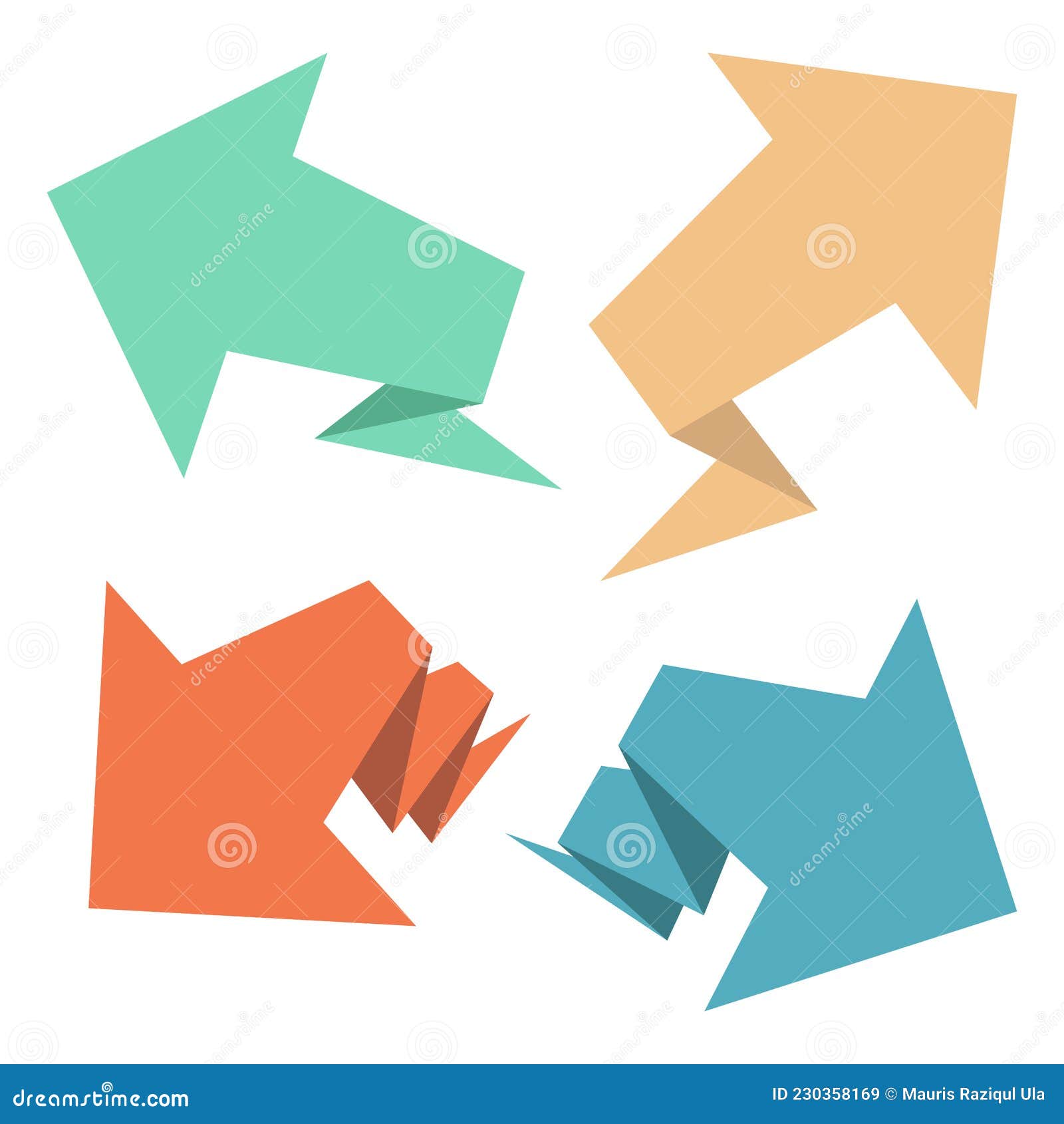 Origami Shape Vector, Good for Flyer Template, or Presentation Stock ...