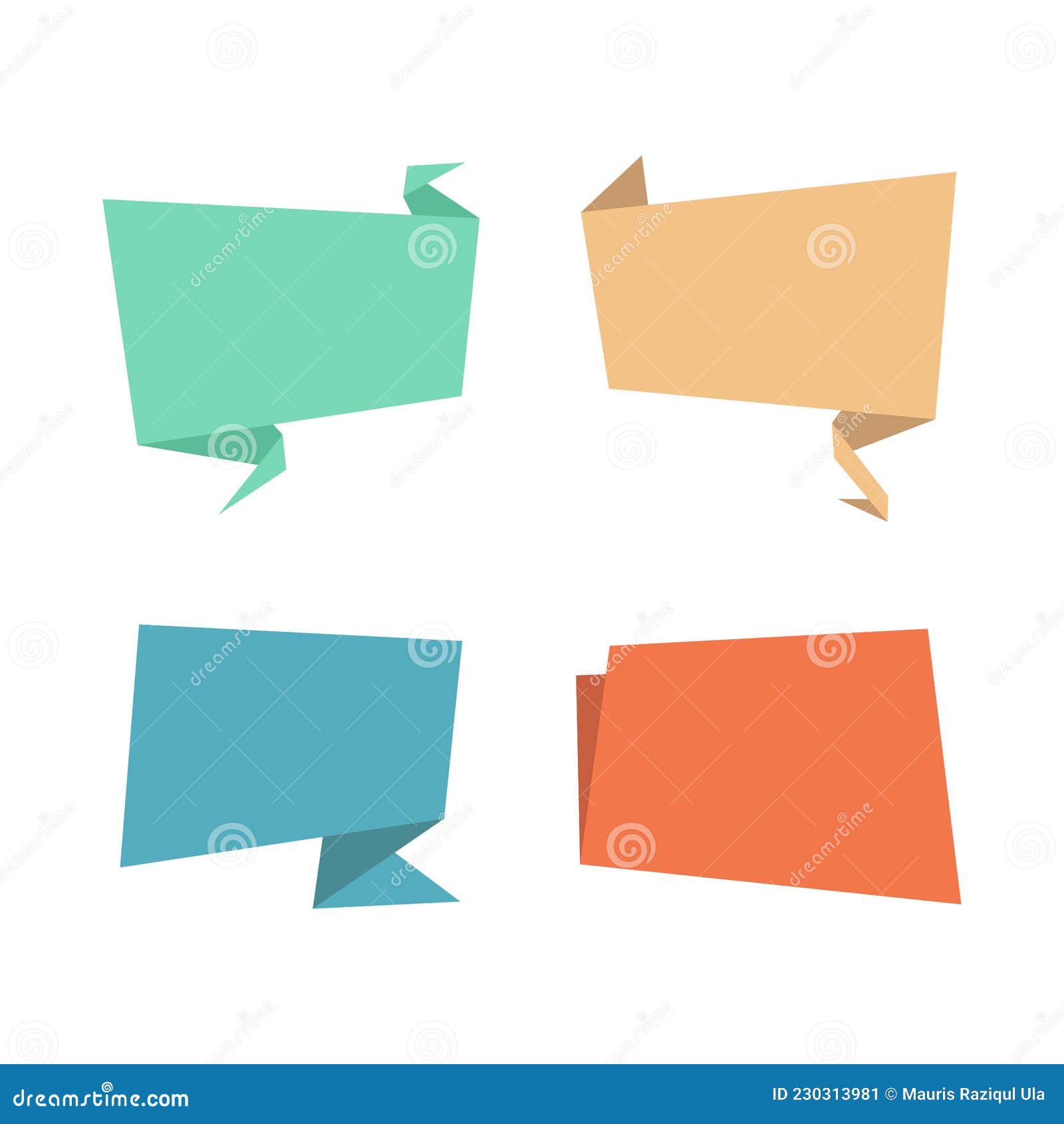 Origami Shape Vector, Good for Flyer Template, or Presentation Stock ...