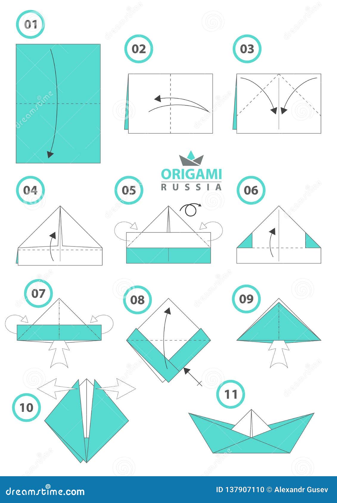 Origami Ship. DIY Paper Origami Stock Vector - Illustration of summer ...