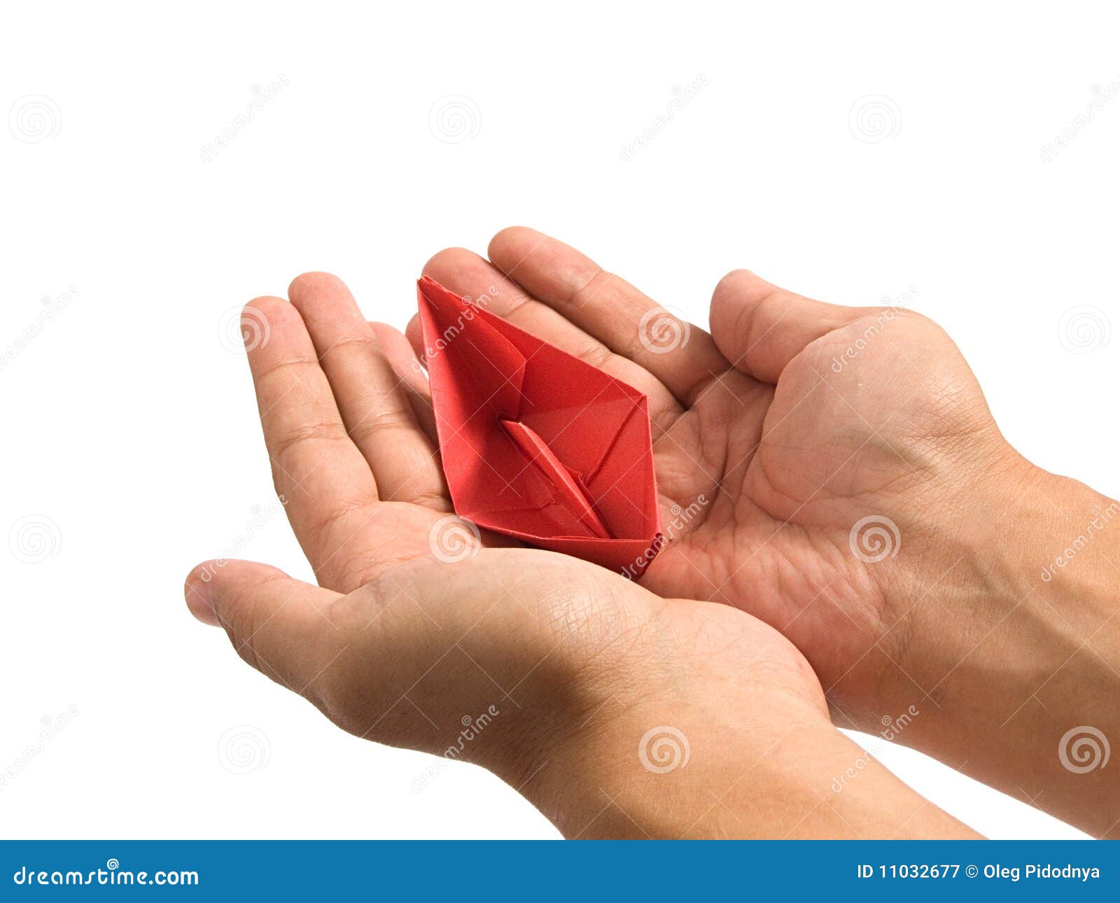 Origami ship in hand stock image. Image of white, cargo - 11032677