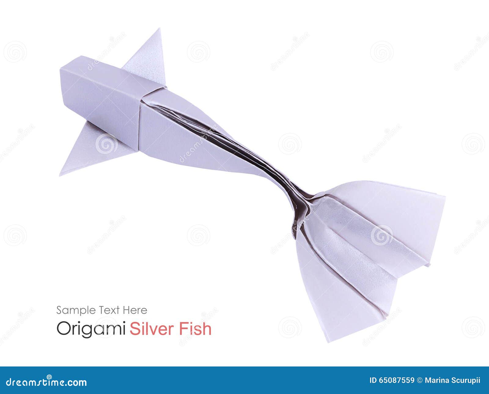 Origami silver fish stock image. Image of gold, fish - 65087559