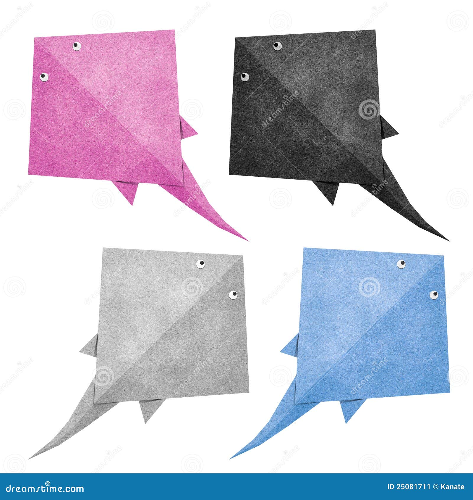 Origami Stingray Recycled Papercraft Stock Illustration - Illustration ...