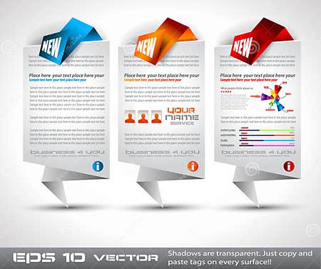 Origami Style Vertical Banner. Stock Vector - Illustration of ...