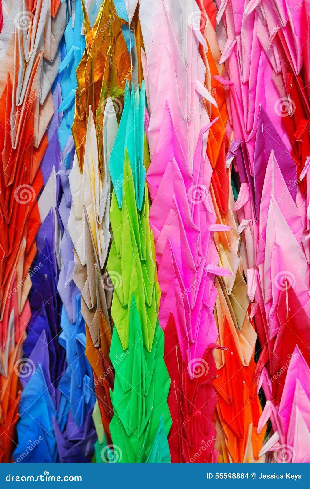 Colourful Origami Paper Cranes At Nagasaki Atomic Bomb Museum Editorial ...