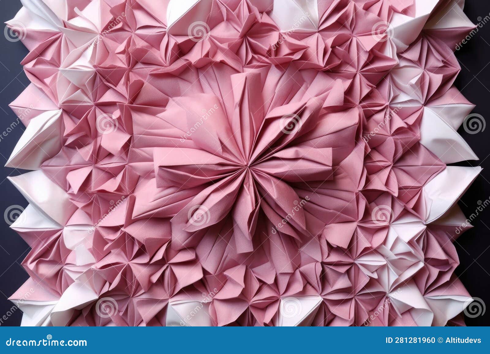 Origami Tessellation Design with Layers of Folded Paper Art Stock ...