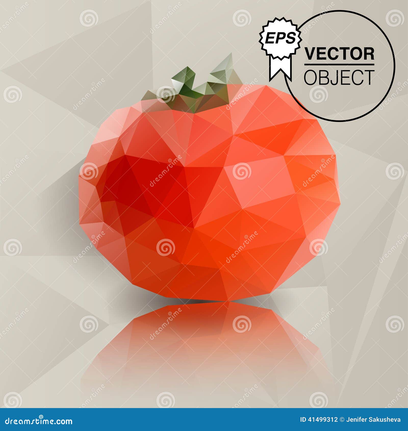 Origami tomato stock illustration. Illustration of number - 41499312