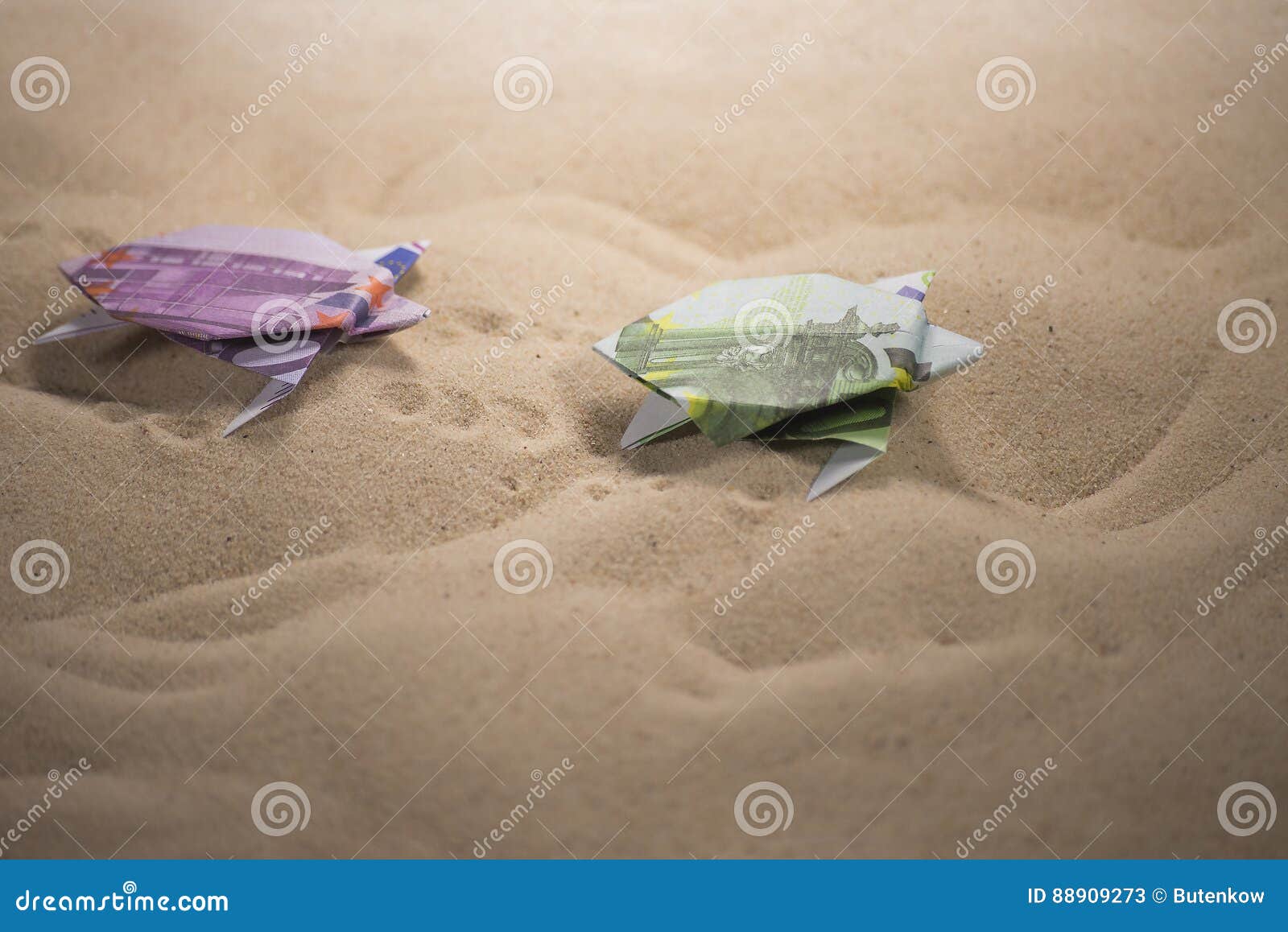 Origami Turtles from Banknotes Stock Image - Image of investment ...