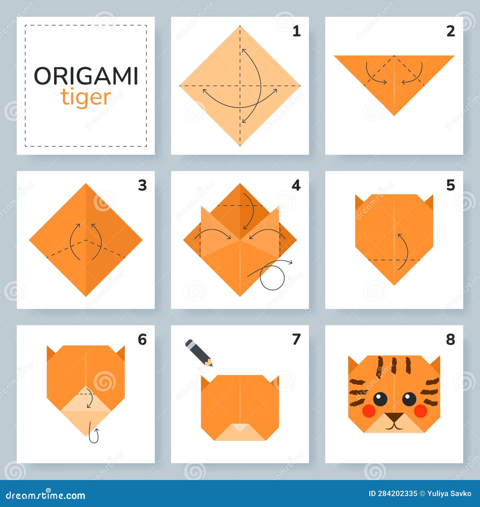Origami Tiger Instructions Origami Tiger Photos