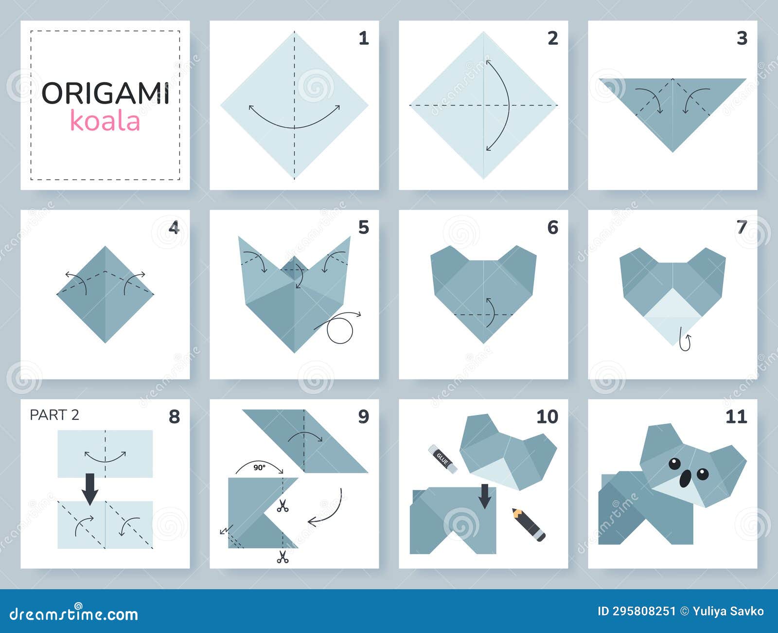Origami Koala With Leaves: Paper Art Inspired By Alasdair Mclellan ...