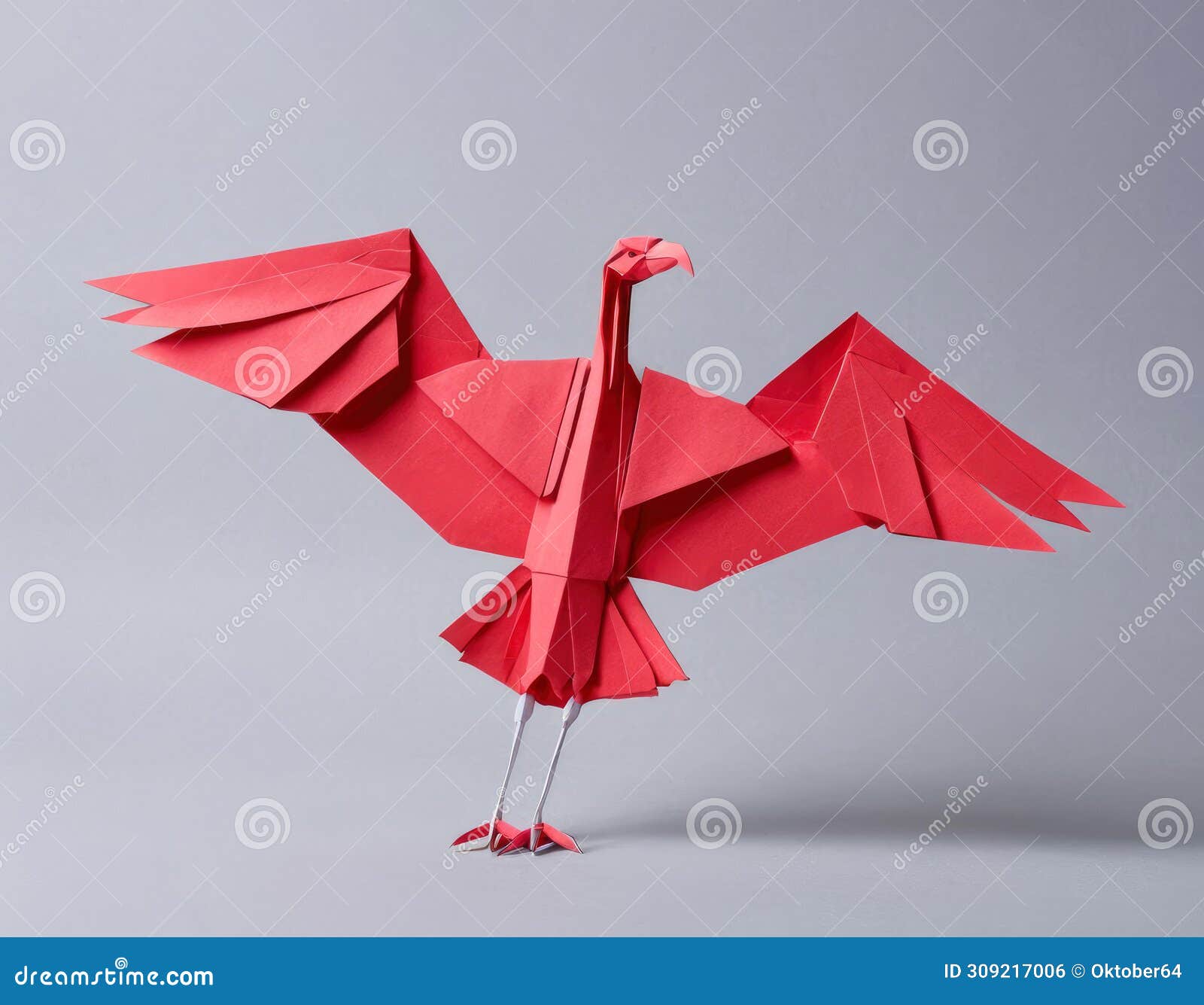 Origami Vulture Made of Colored Paper. Three-dimensional Figurine Stock ...