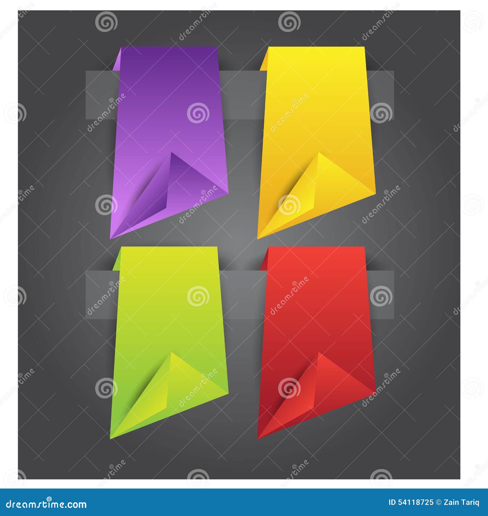 Origami Web Banners,labels,header or Tags for Your Advertisement Stock ...