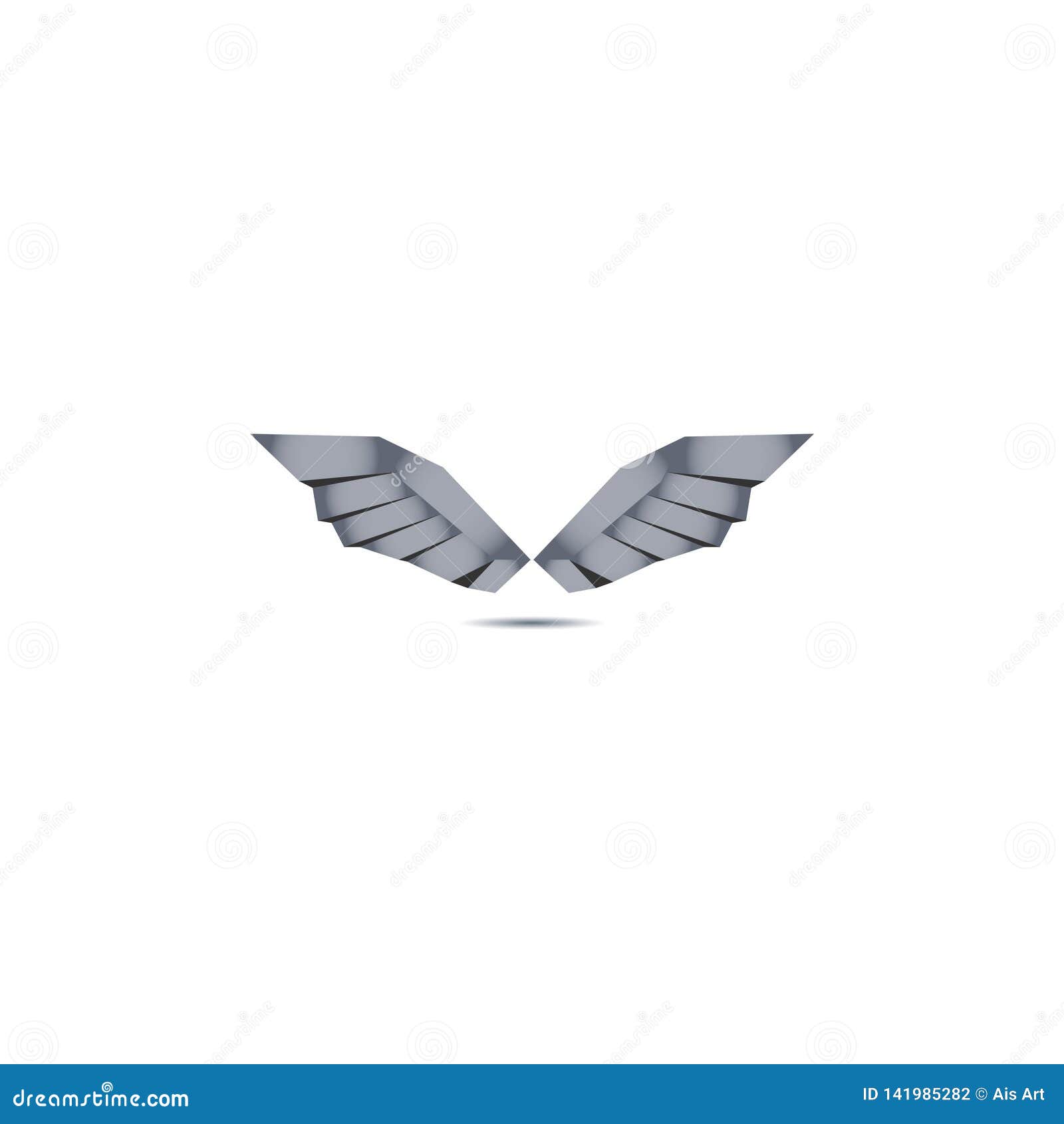 Origami Wings Abstract Logo Stock Vector - Illustration of isolated ...