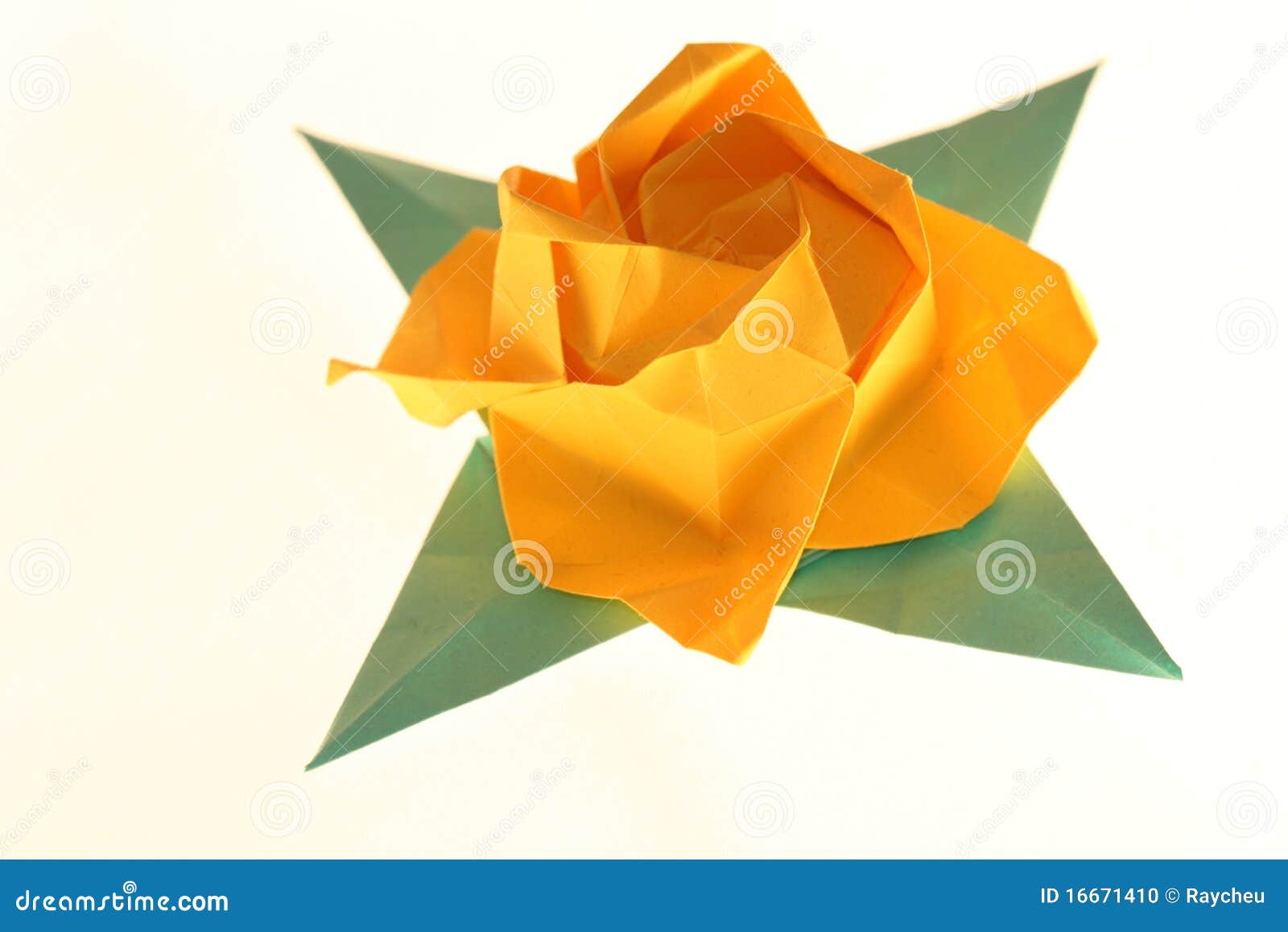 Origami yellow rose stock photo. Image of bright, holiday - 16671410