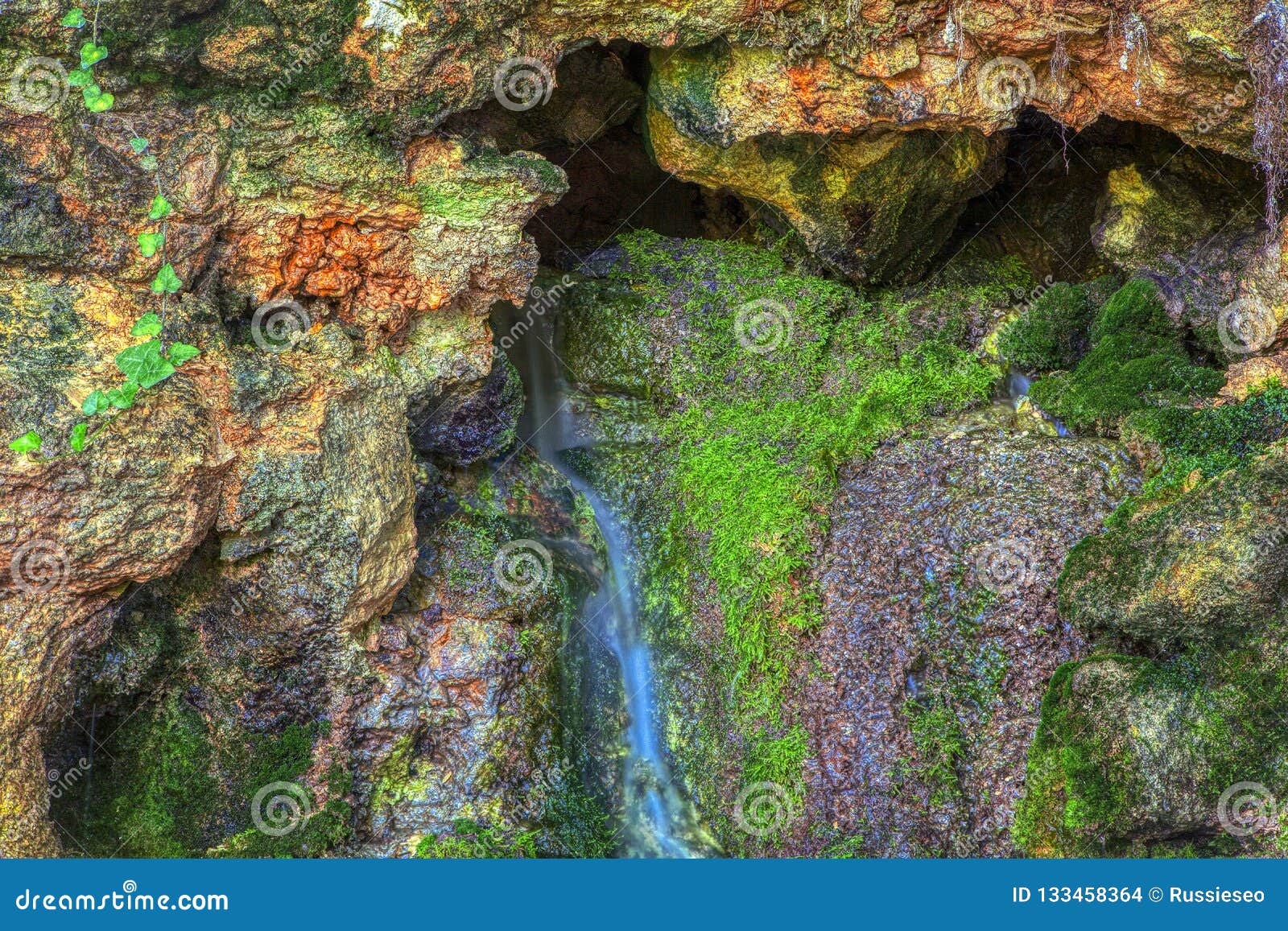 Origin of Mountain Water Spring Stock Photo - Image of green, colorful ...