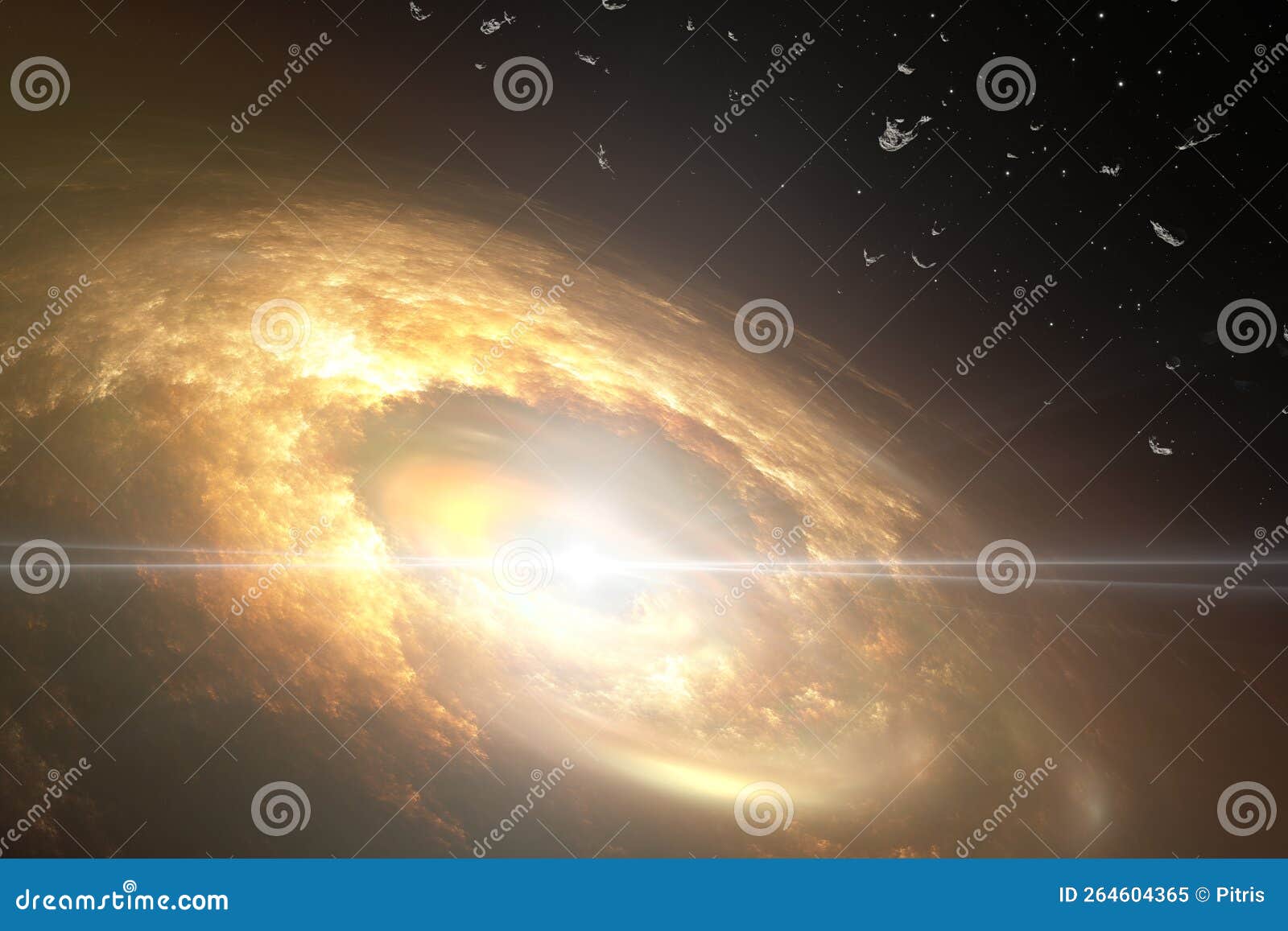 The Origin of the Solar System, Protoplanetary Disk Stock Image - Image ...