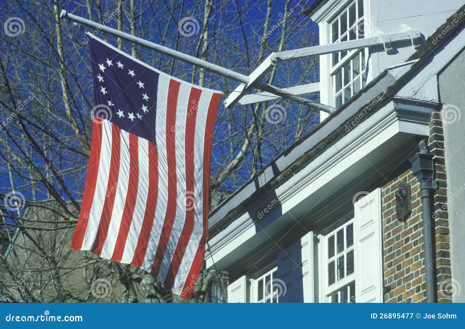 Original 13 Colony Flag Flying Stock Image - Image of colonies, states ...