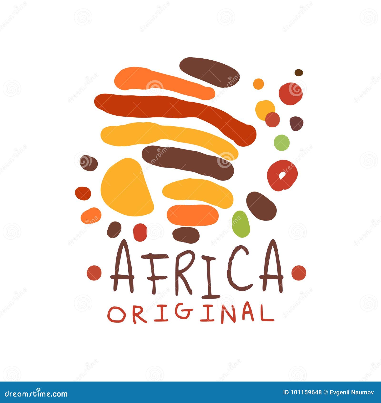 Original Abstract African Logo with Doodle Elements Stock Vector ...