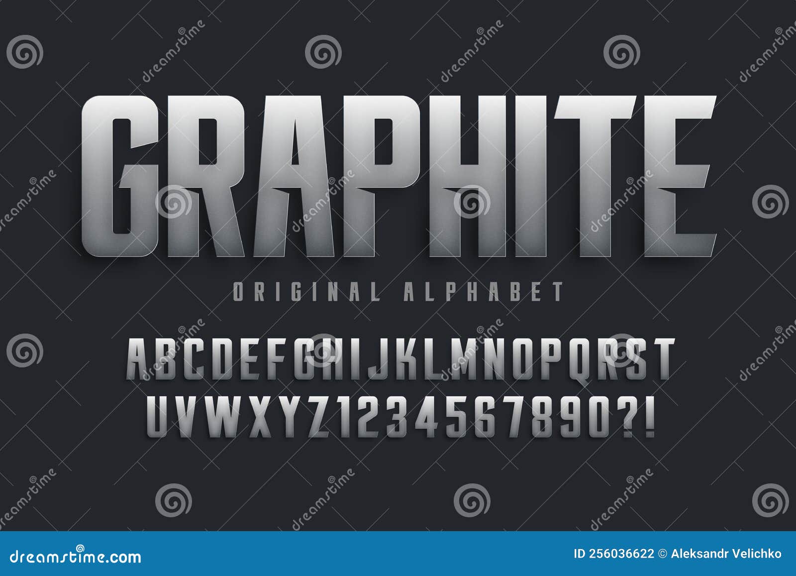 Original Alphabet Design, Speed Moving, Epic Characters Set. Stock ...