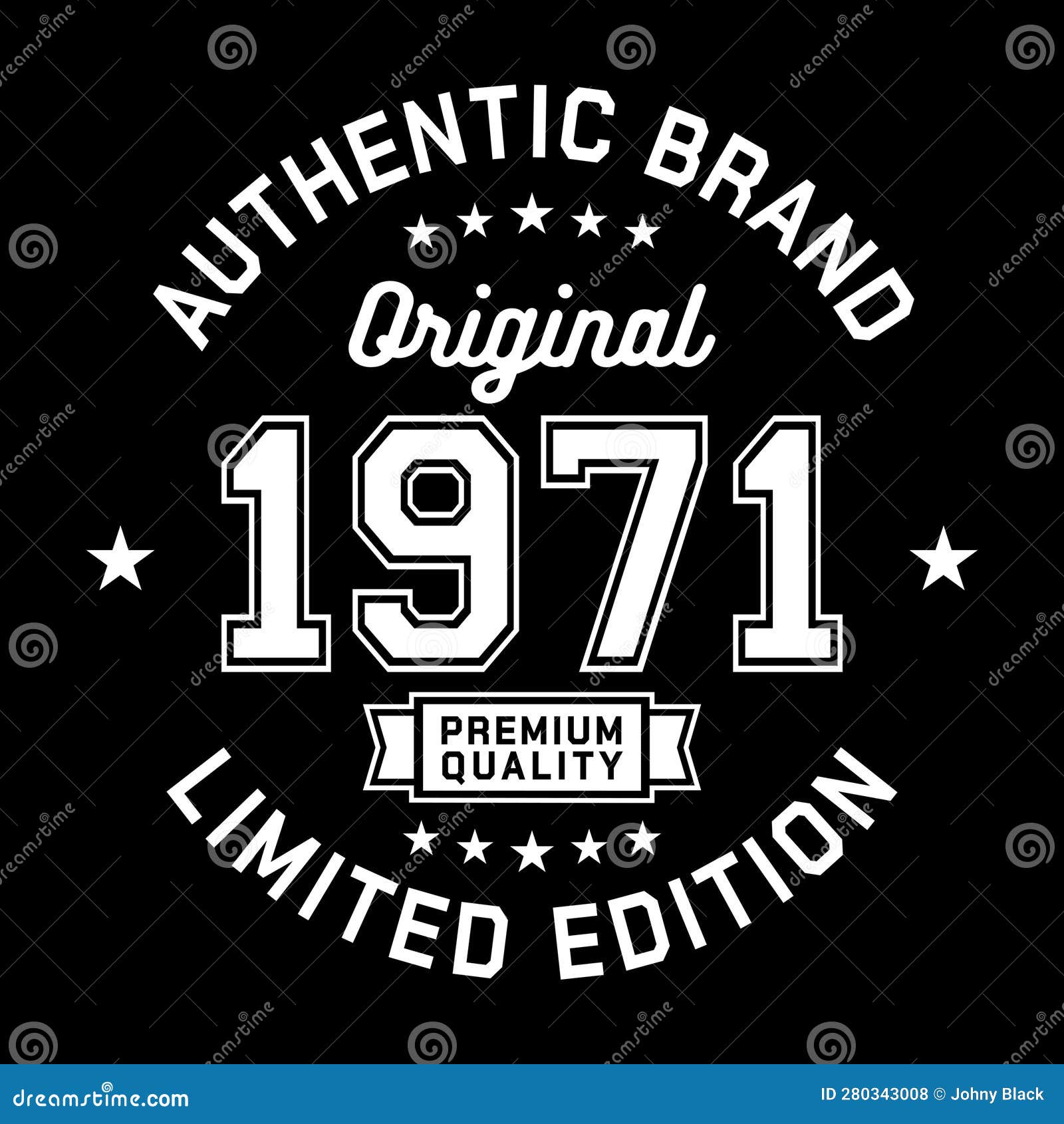 1971 Authentic Brand. Apparel Fashion Design. Graphic Design for T ...
