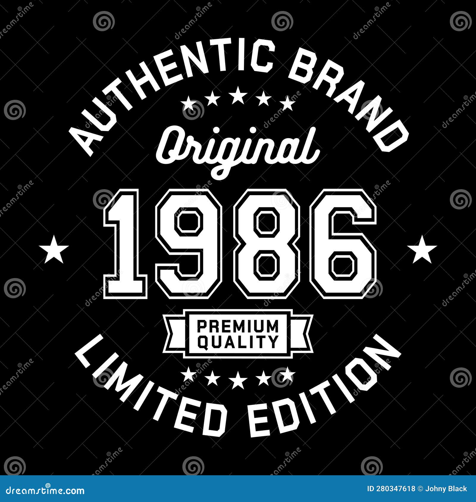 1986 Authentic Brand. Apparel Fashion Design. Graphic Design for T ...