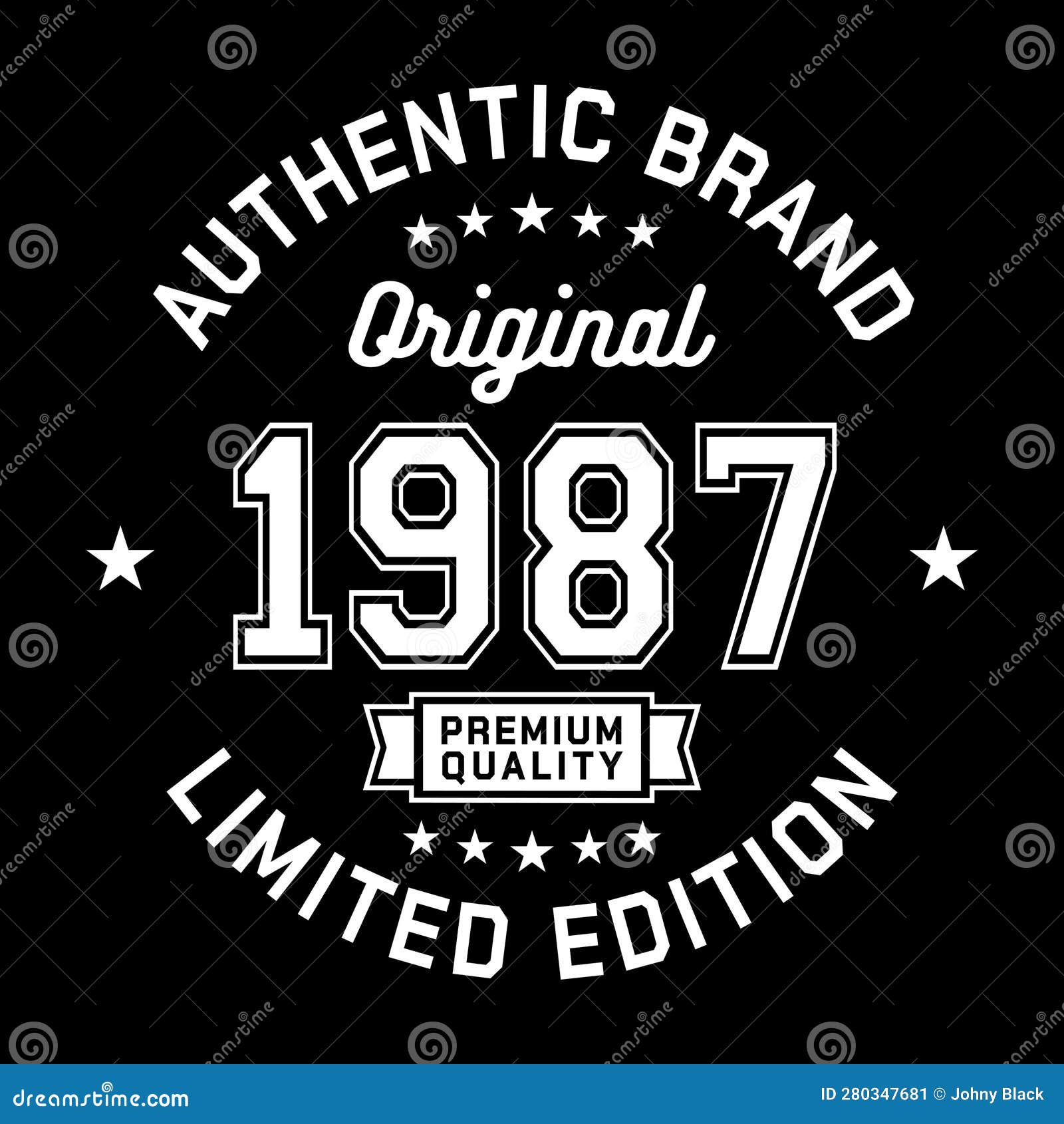 1987 Authentic Brand. Apparel Fashion Design. Graphic Design for T ...